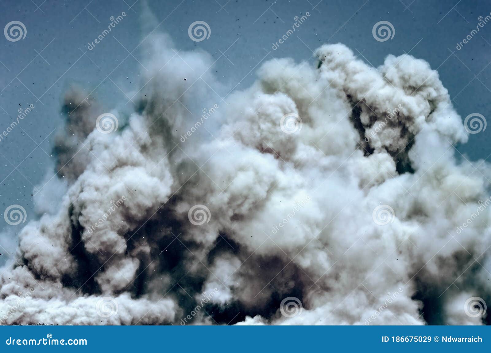 Dust after the Detonator Blast Stock Image - Image of dust, equipment ...