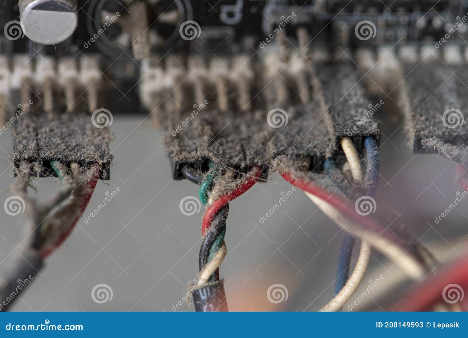 Dust and Dirt on the Cooling Fan of the Computer. Concept: Old Hardware ...