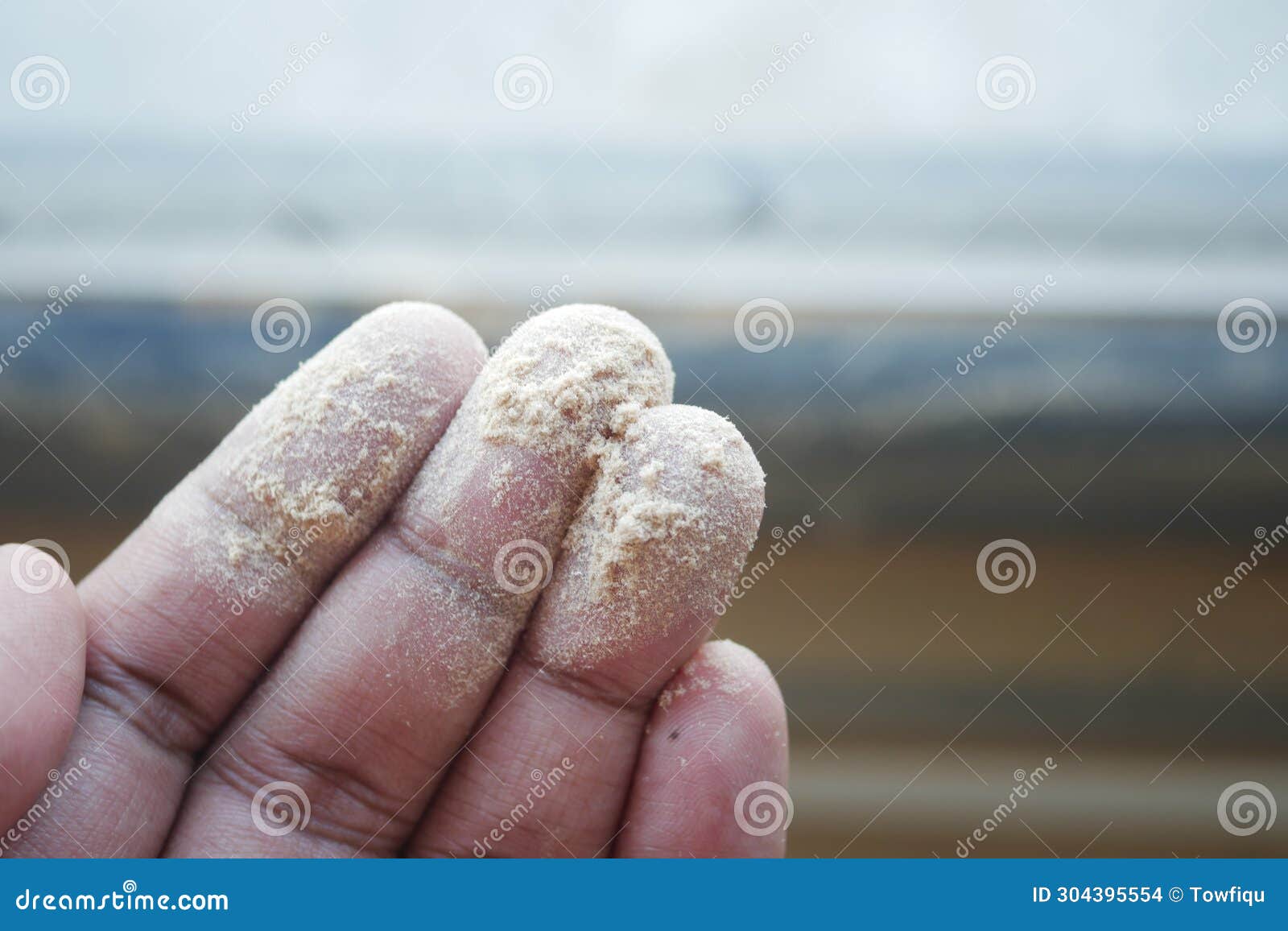 Dust and Dirt on a finger stock photo. Image of surface - 304395554