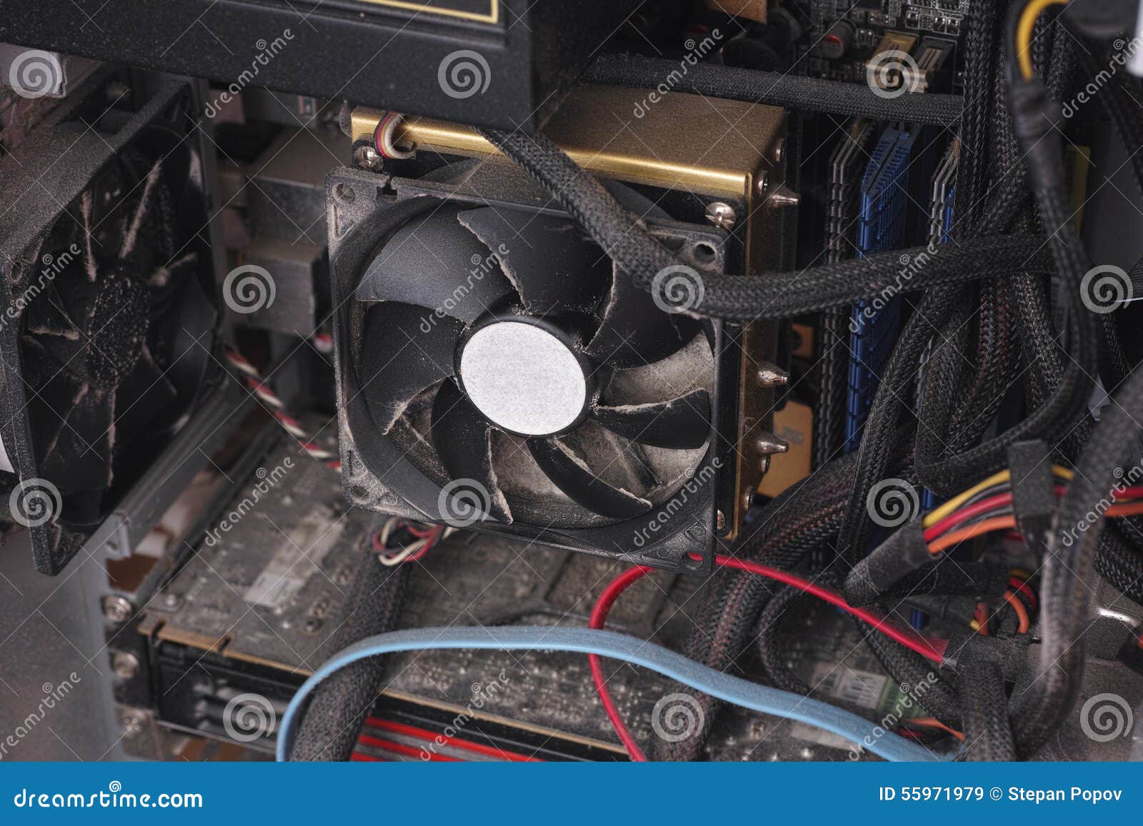 Dust and Dirt Inside of Computer Stock Image - Image of main, service ...