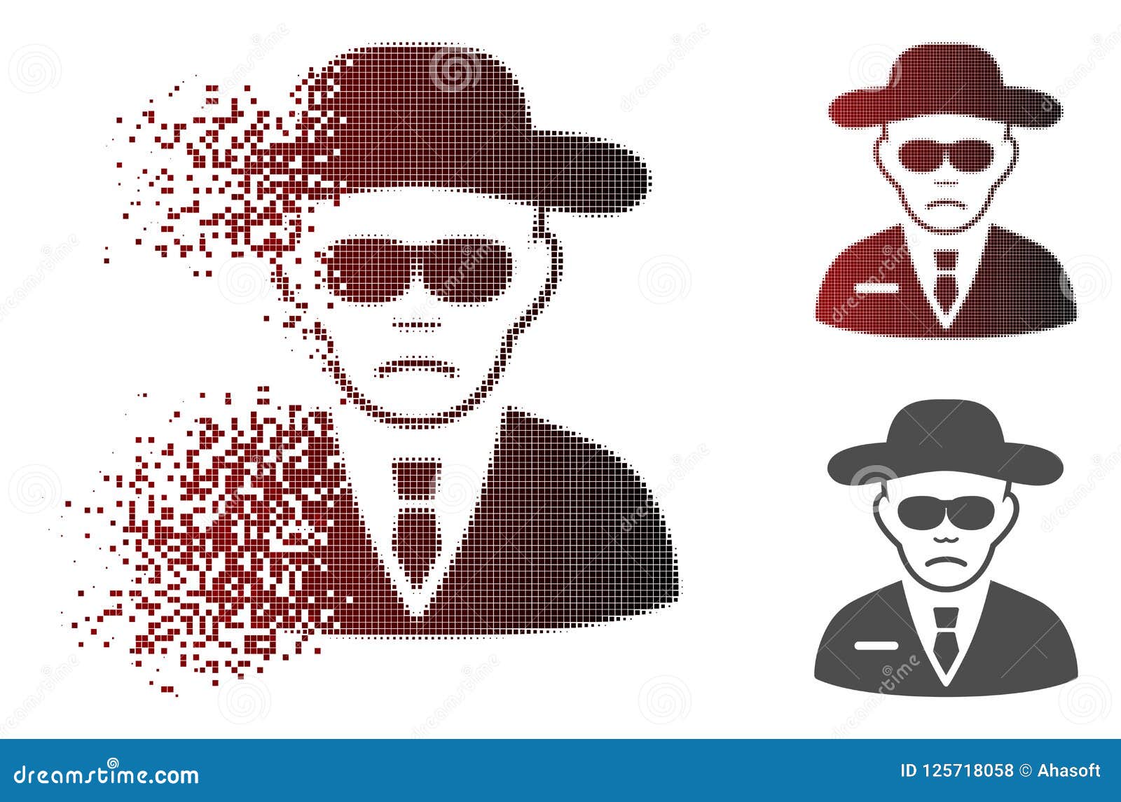 Dust Dot Halftone Security Guy Icon with Face Stock Vector ... Dust Dot Halftone Security Guy Icon with Face Stock Vector ...