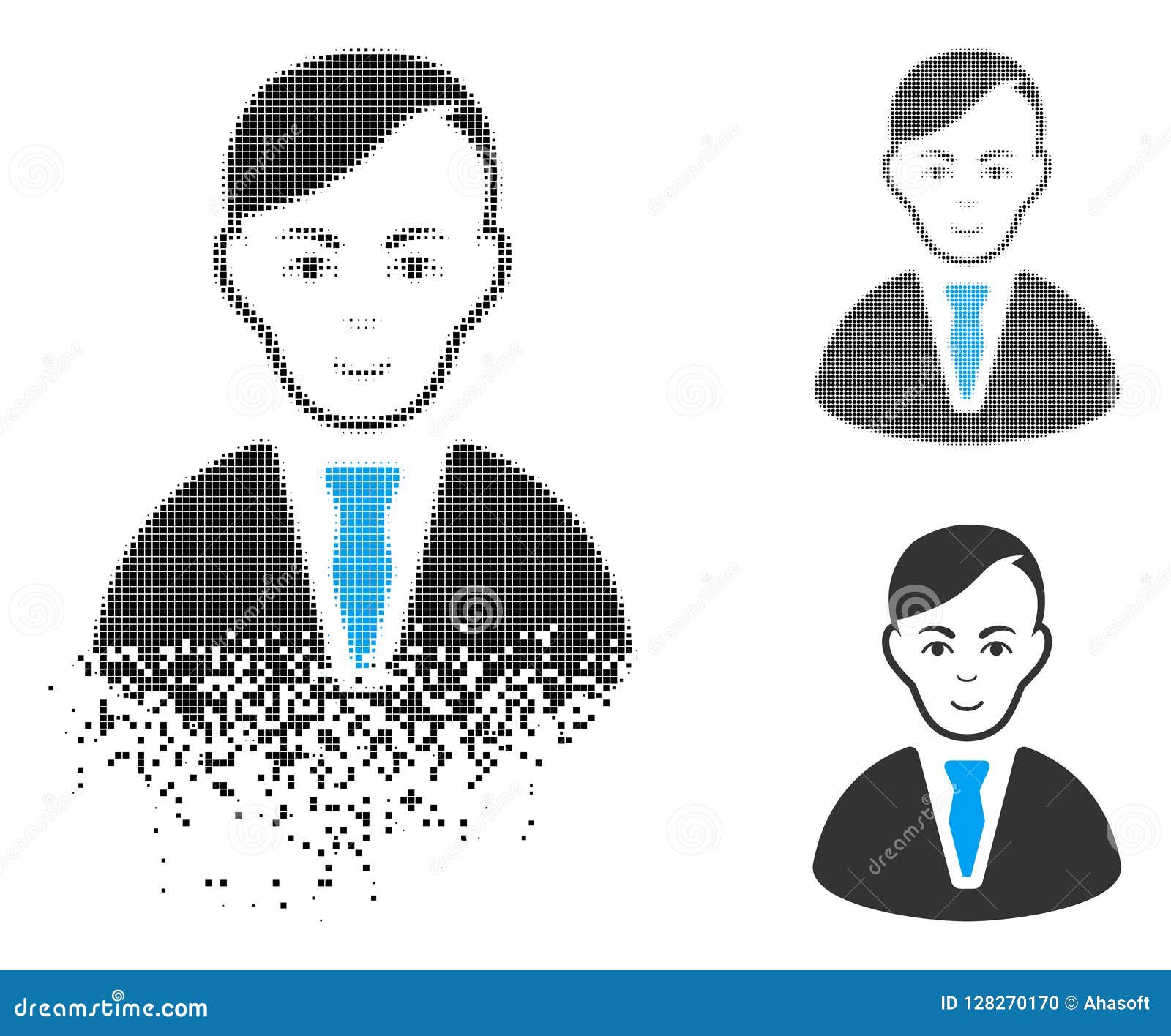 Dust Dotted Halftone Businessman Icon with Face Stock Vector ... Dust Dotted Halftone Businessman Icon with Face Stock Vector ...