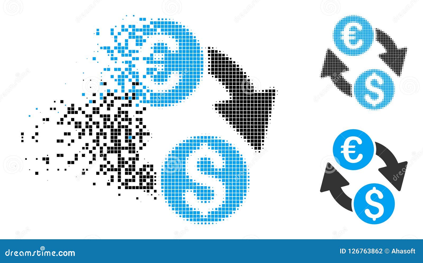 Dust Dotted Halftone Euro Dollar Change Icon Stock Vector ... Dust Dotted Halftone Euro Dollar Change Icon Stock Vector ...