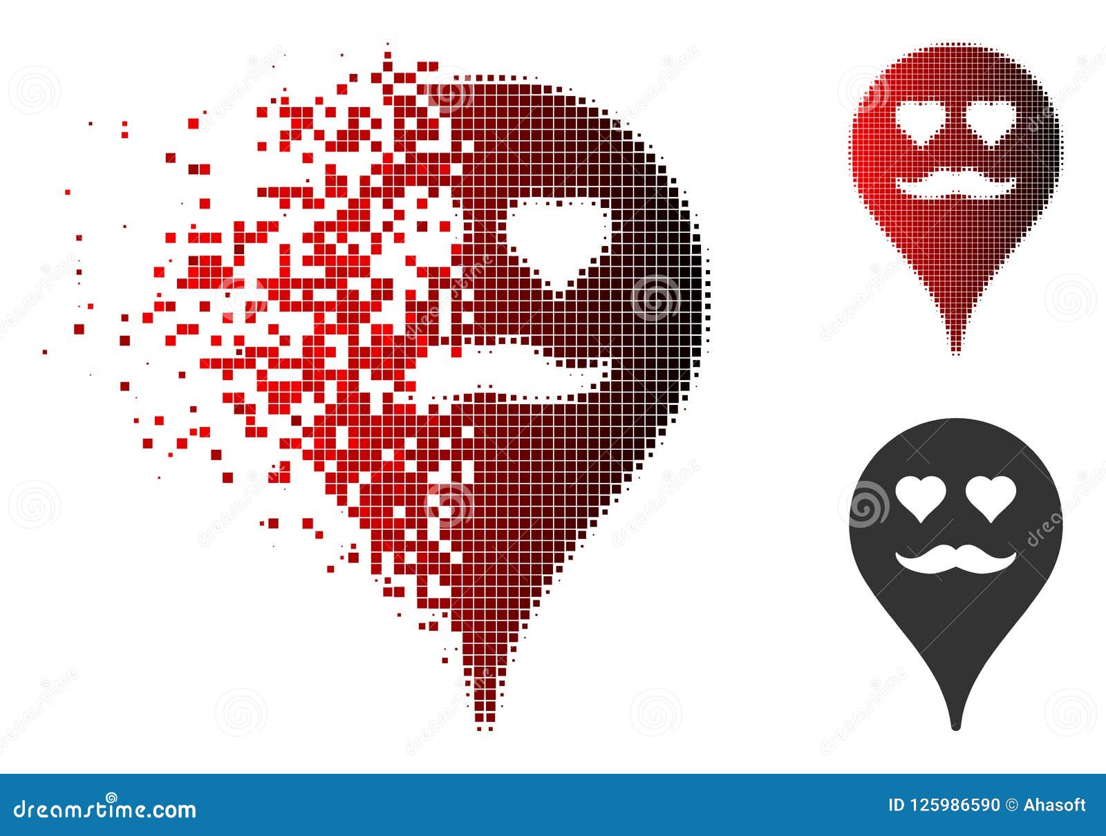 Dust Dotted Halftone Lover Smiley Map Marker Icon Stock Vector ... Dust Dotted Halftone Lover Smiley Map Marker Icon Stock Vector ...