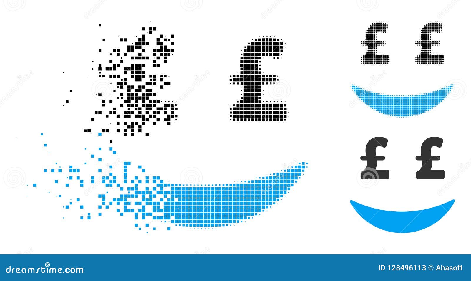 Dust Dotted Halftone Pound Businessman Smile Icon Stock Vector ... Dust Dotted Halftone Pound Businessman Smile Icon Stock Vector ...