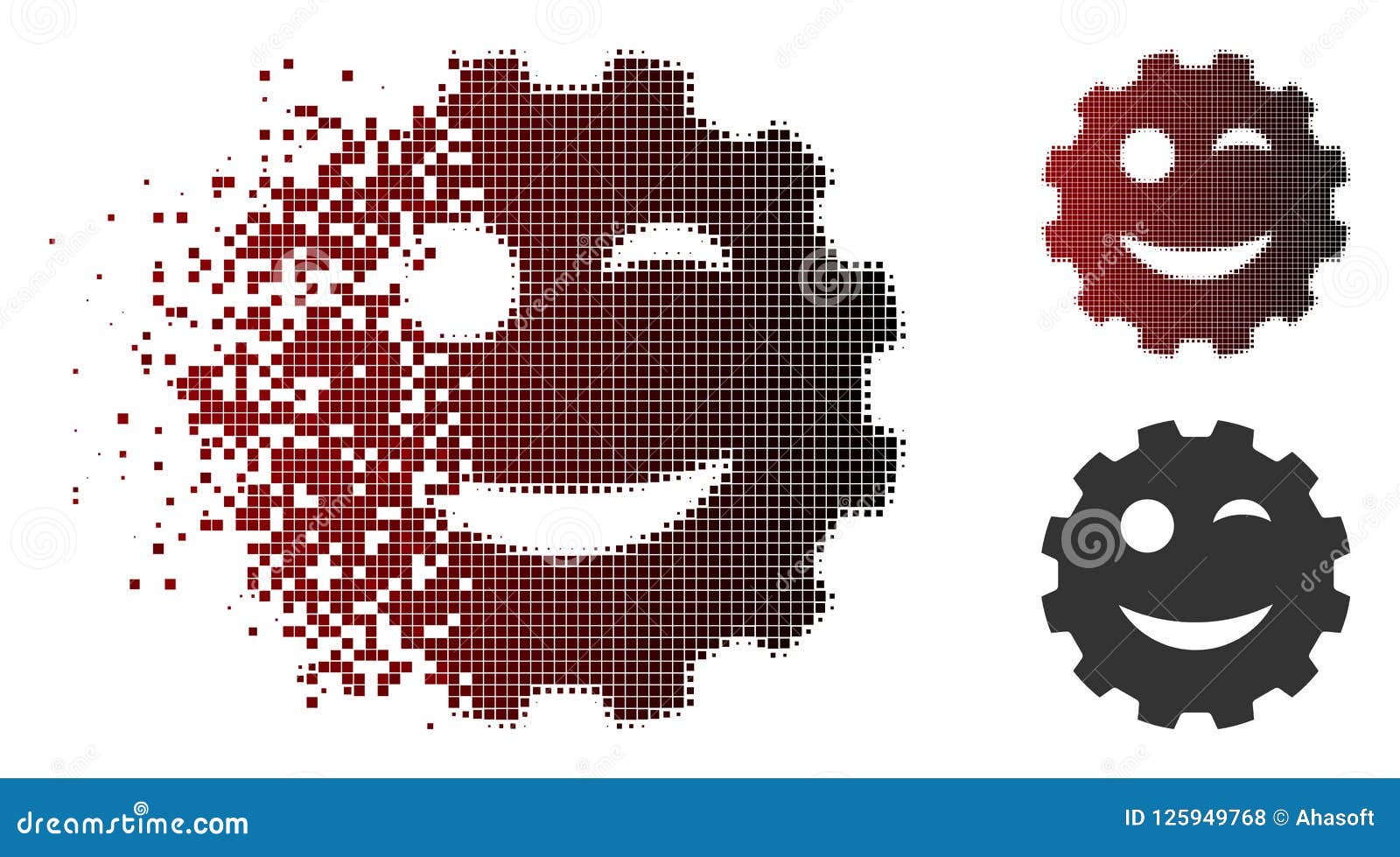 Dust Dotted Halftone Wink Smiley Gear Icon Stock Vector - Illustration ... Dust Dotted Halftone Wink Smiley Gear Icon Stock Vector - Illustration ...