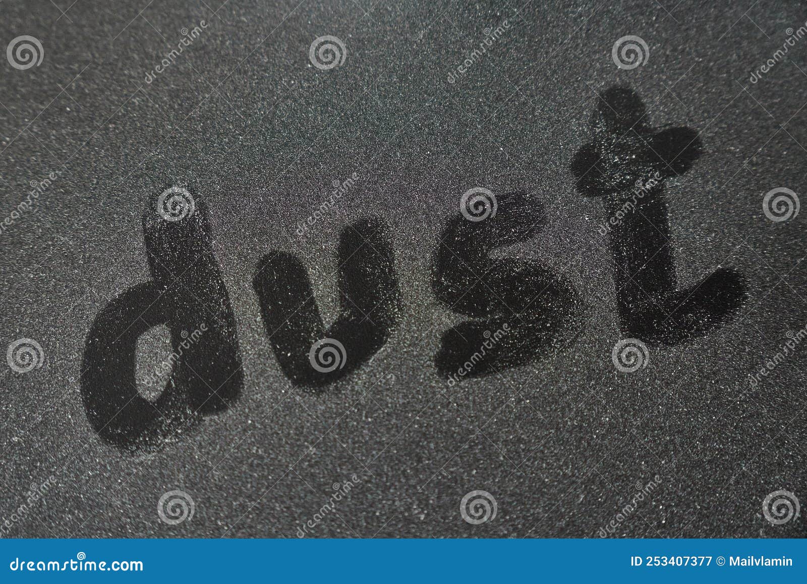 Dust, on Dusty Black Surface Stock Image - Image of dusty, hygiene ...