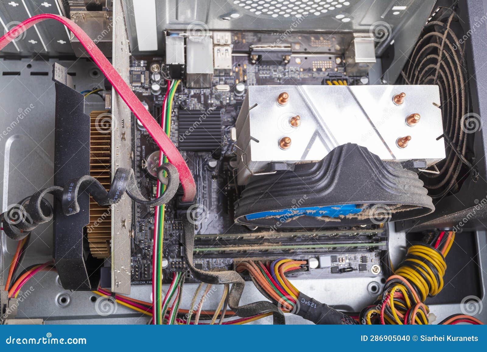Dust that Eventually Settles on the Computer S Cooling Processor. Stock ...