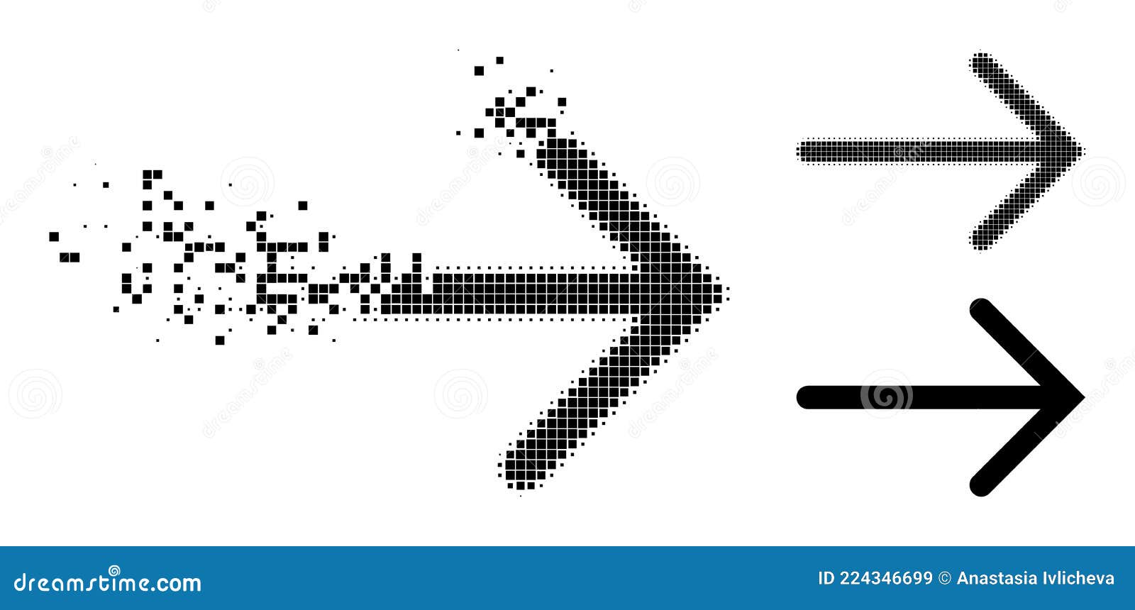 Dust and Halftone Pixelated Arrow Right Icon Stock Vector ... Dust and Halftone Pixelated Arrow Right Icon Stock Vector ...