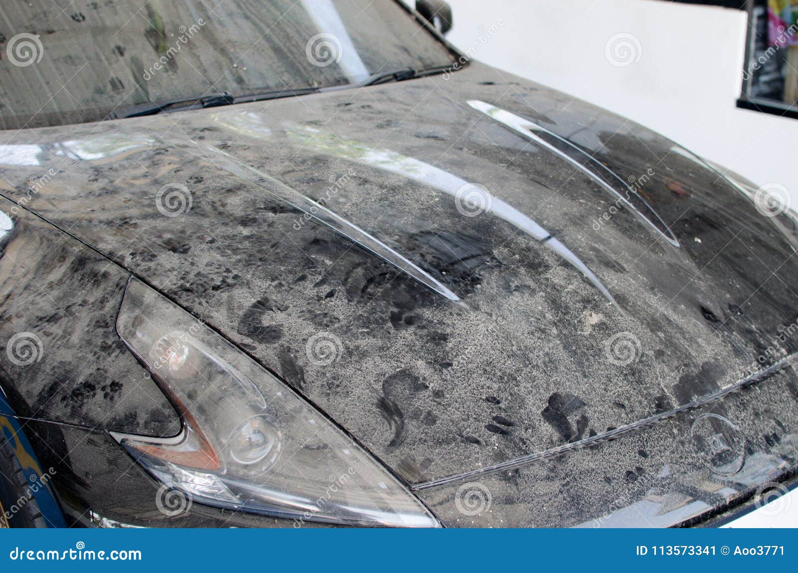 Dust hood of car stock image. Image of rusty, dust, clean - 113573341