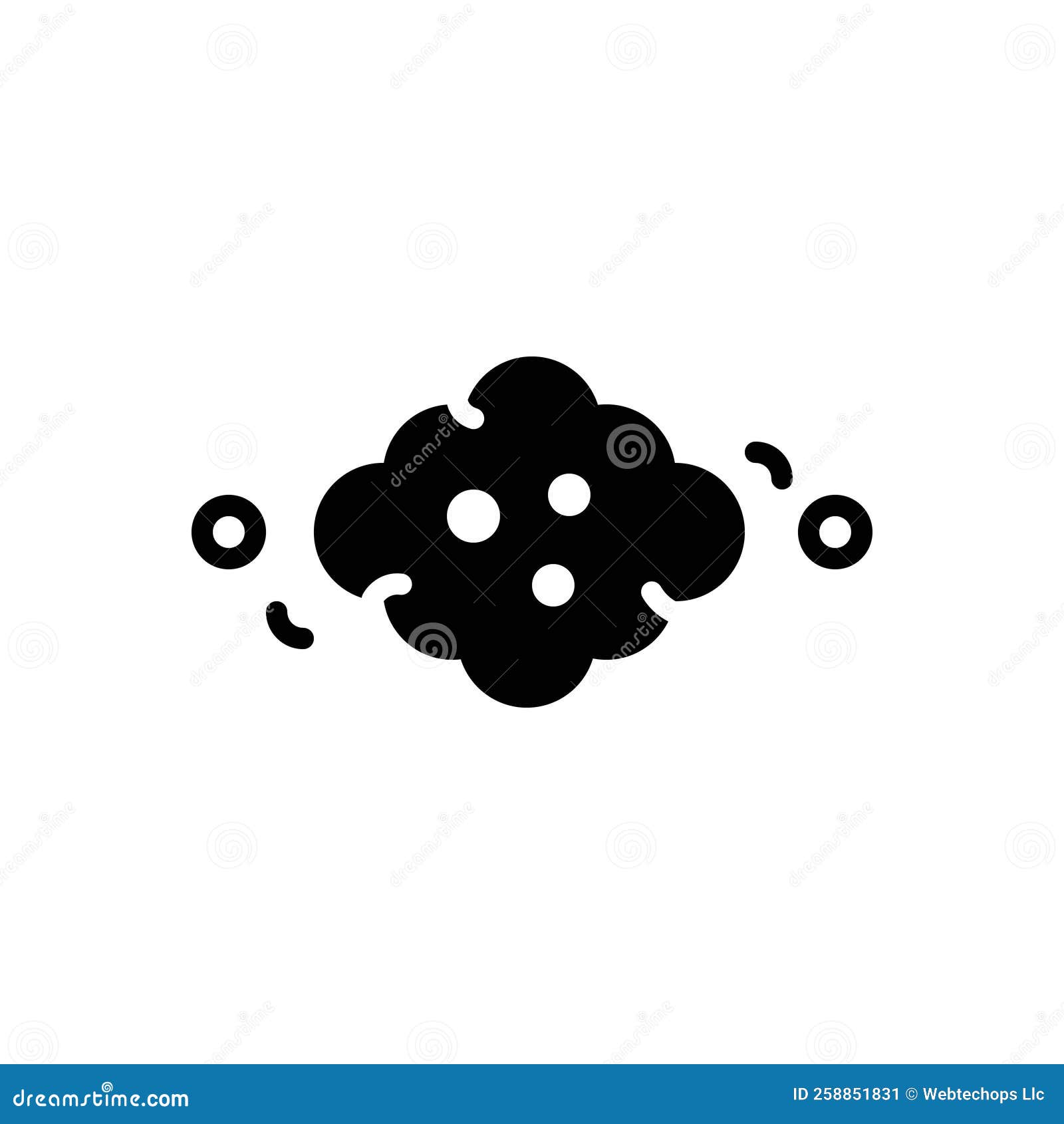 Black Solid Icon for Dust, Dirt and Powder Stock Vector - Illustration ...