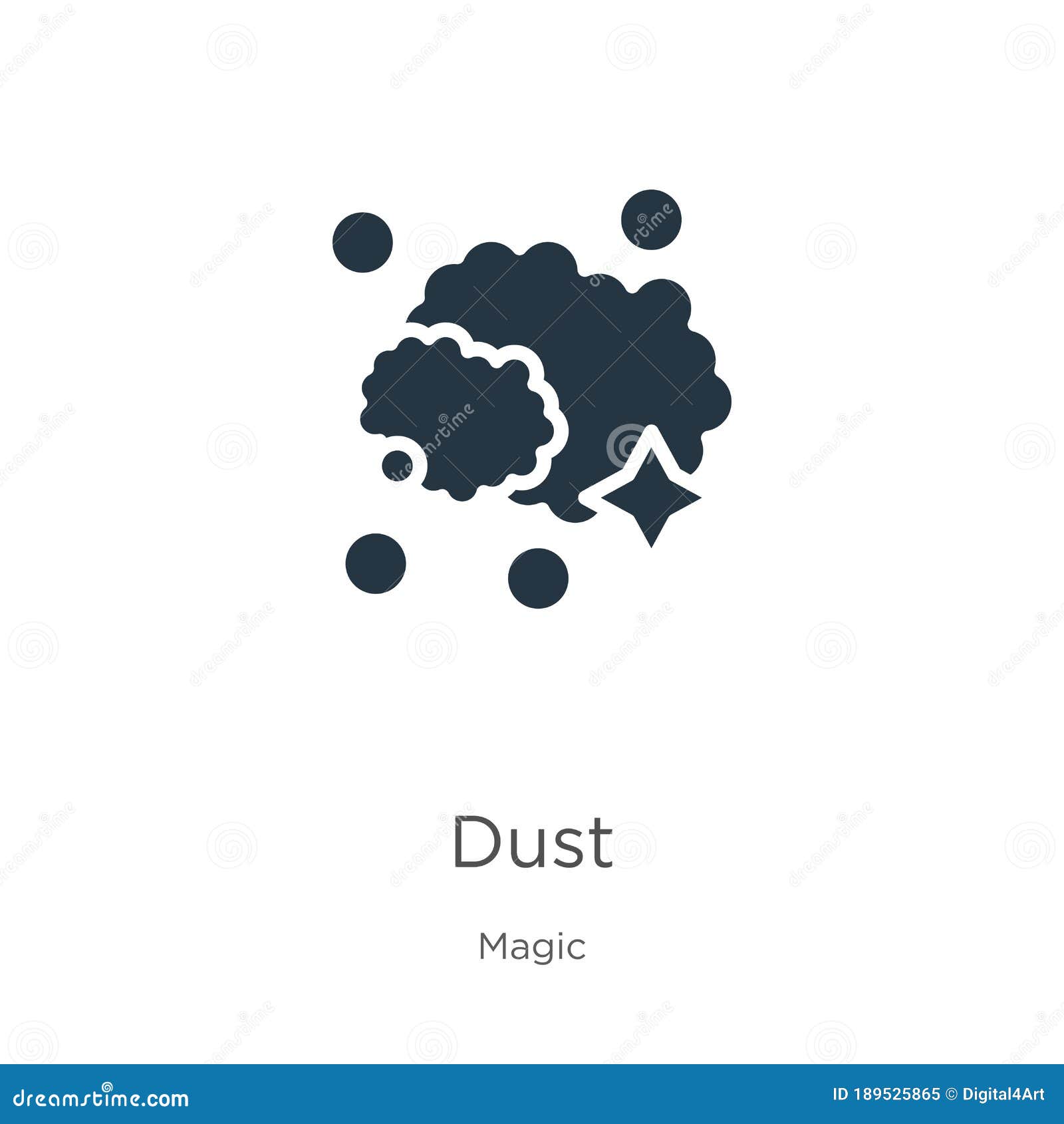 Dust Icon Vector. Trendy Flat Dust Icon from Magic Collection Isolated ...