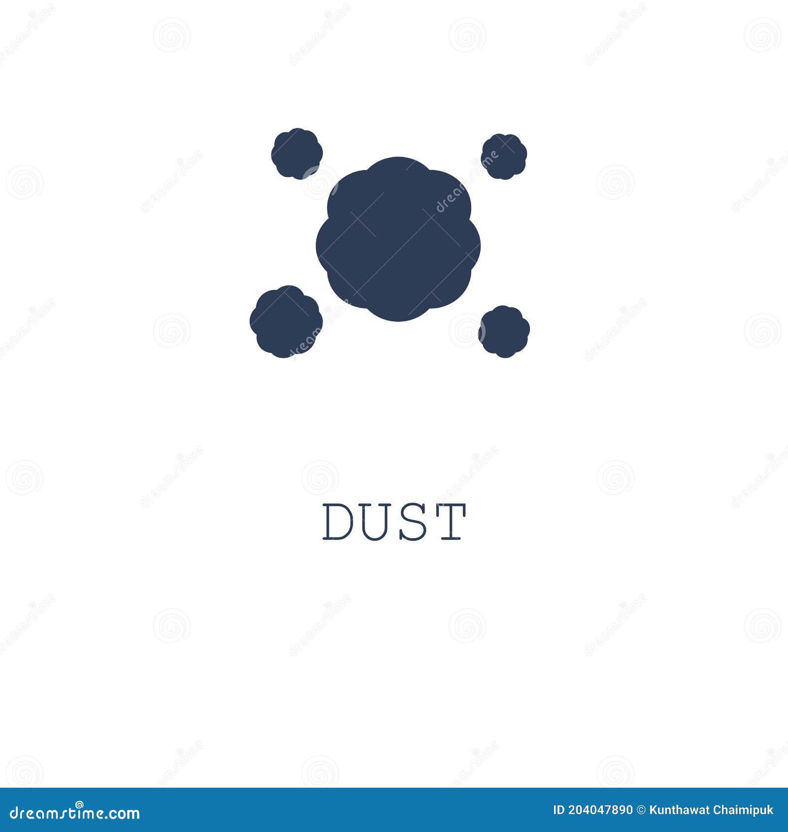Dust Icon Vector From Air Pollution Contamination Collection. Thin Line ...