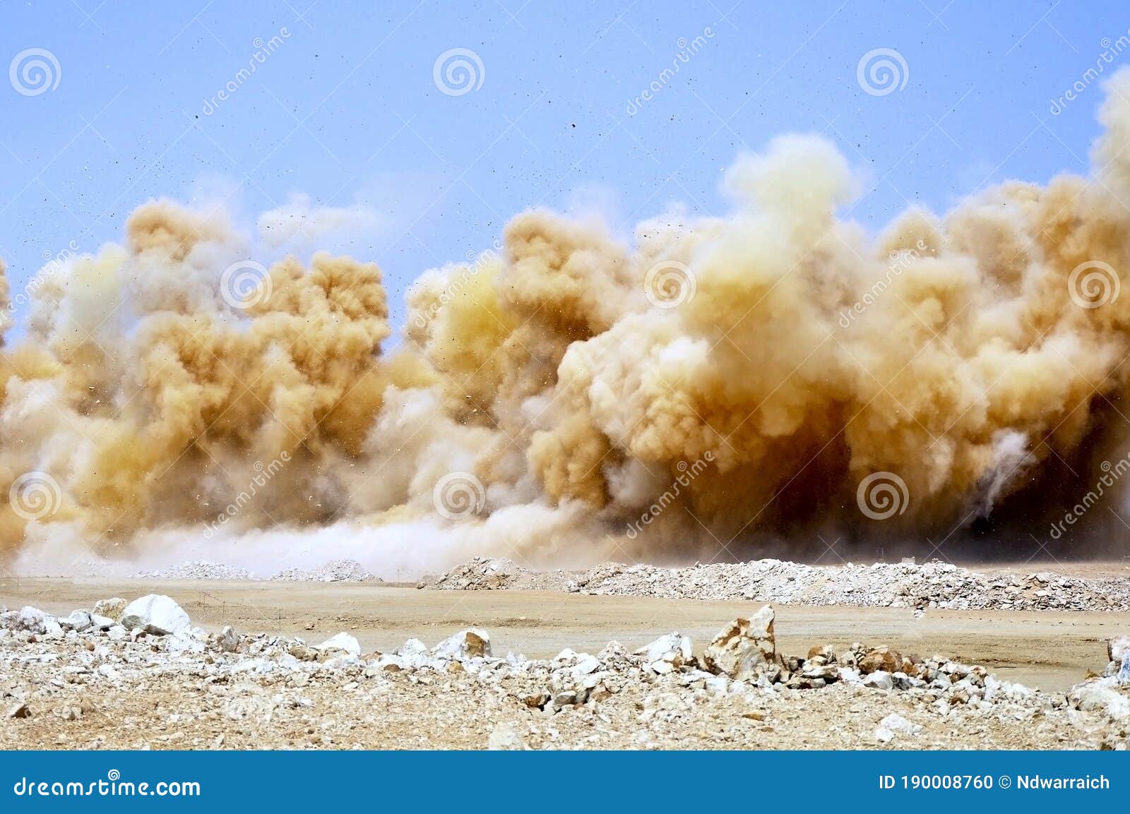 Dust of the Limestone after Electronic Detonator Blasting on the ...
