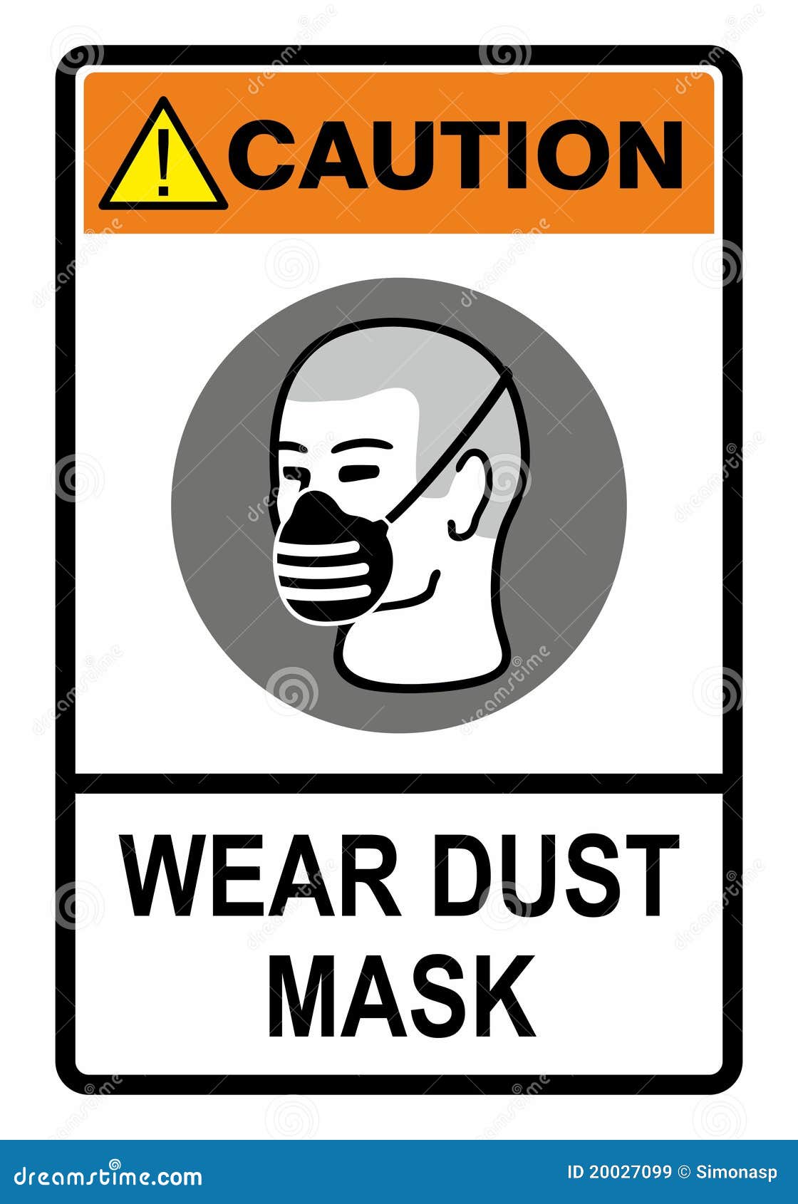 Dust mask stock vector. Illustration of alerting, danger - 20027099