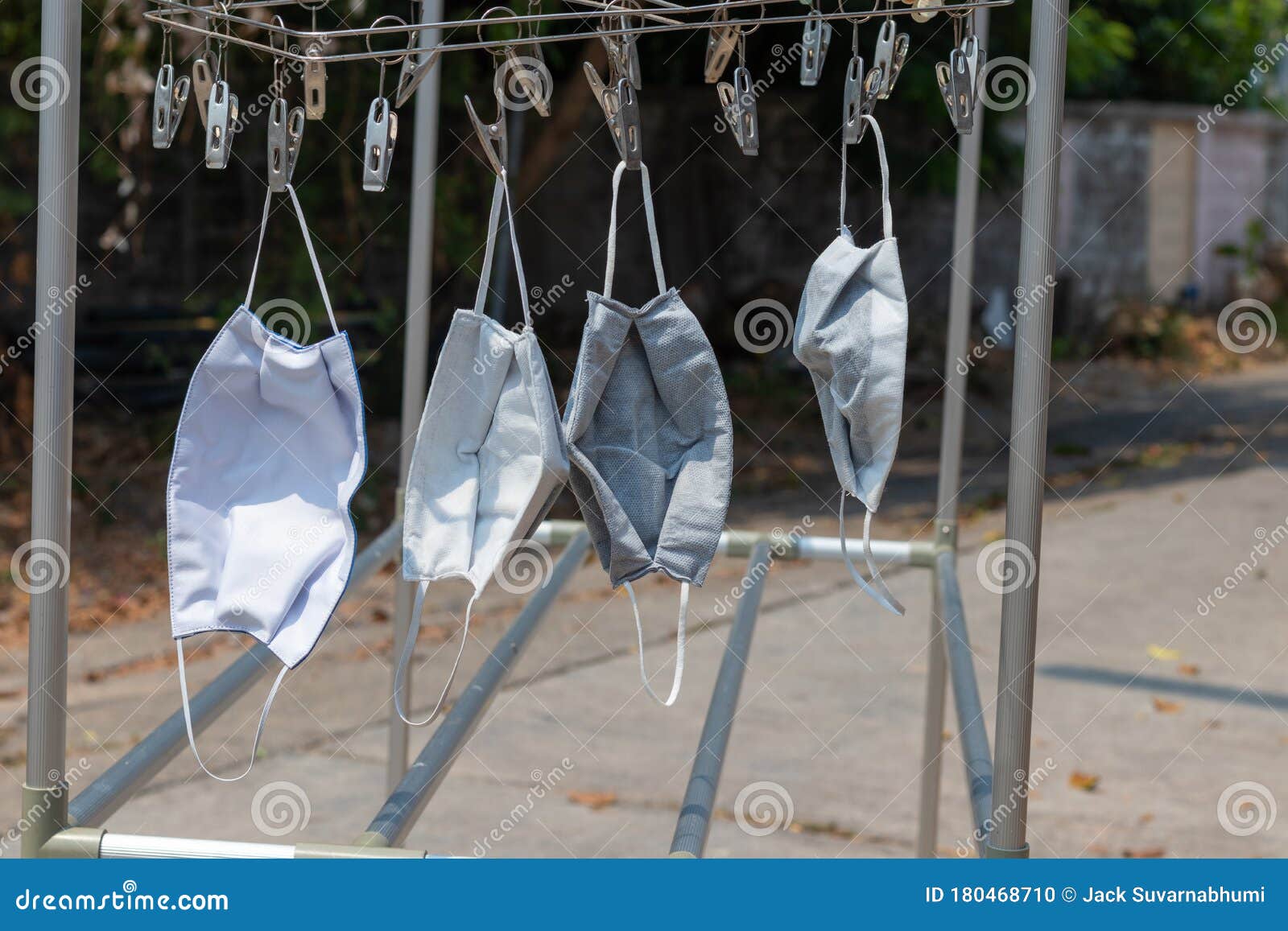 Dust Mask and Germs and Clothes Line Stock Photo - Image of mount, hand ...