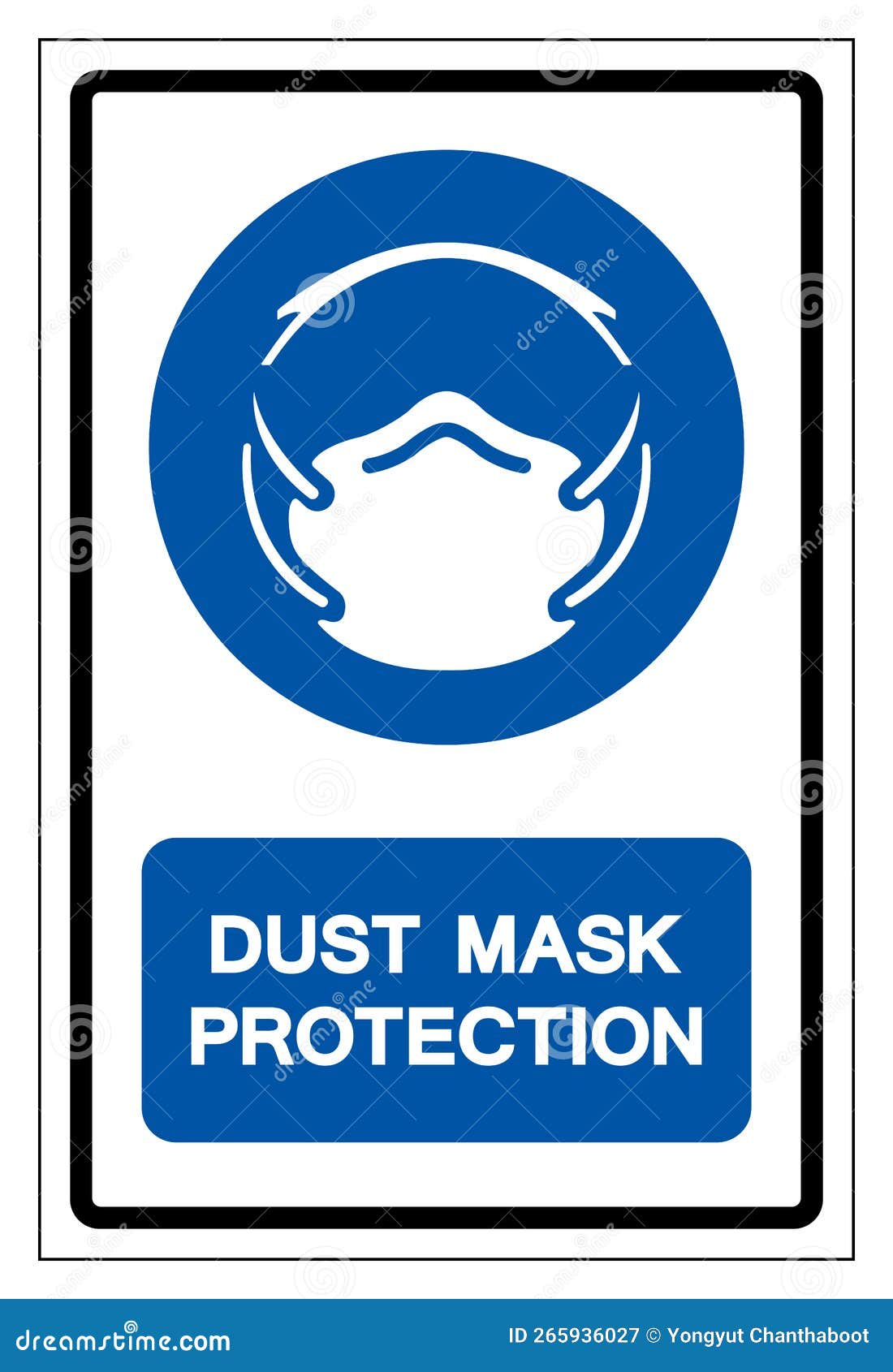 Dust Mask Protection Symbol Sign, Vector Illustration, Isolate on White ...