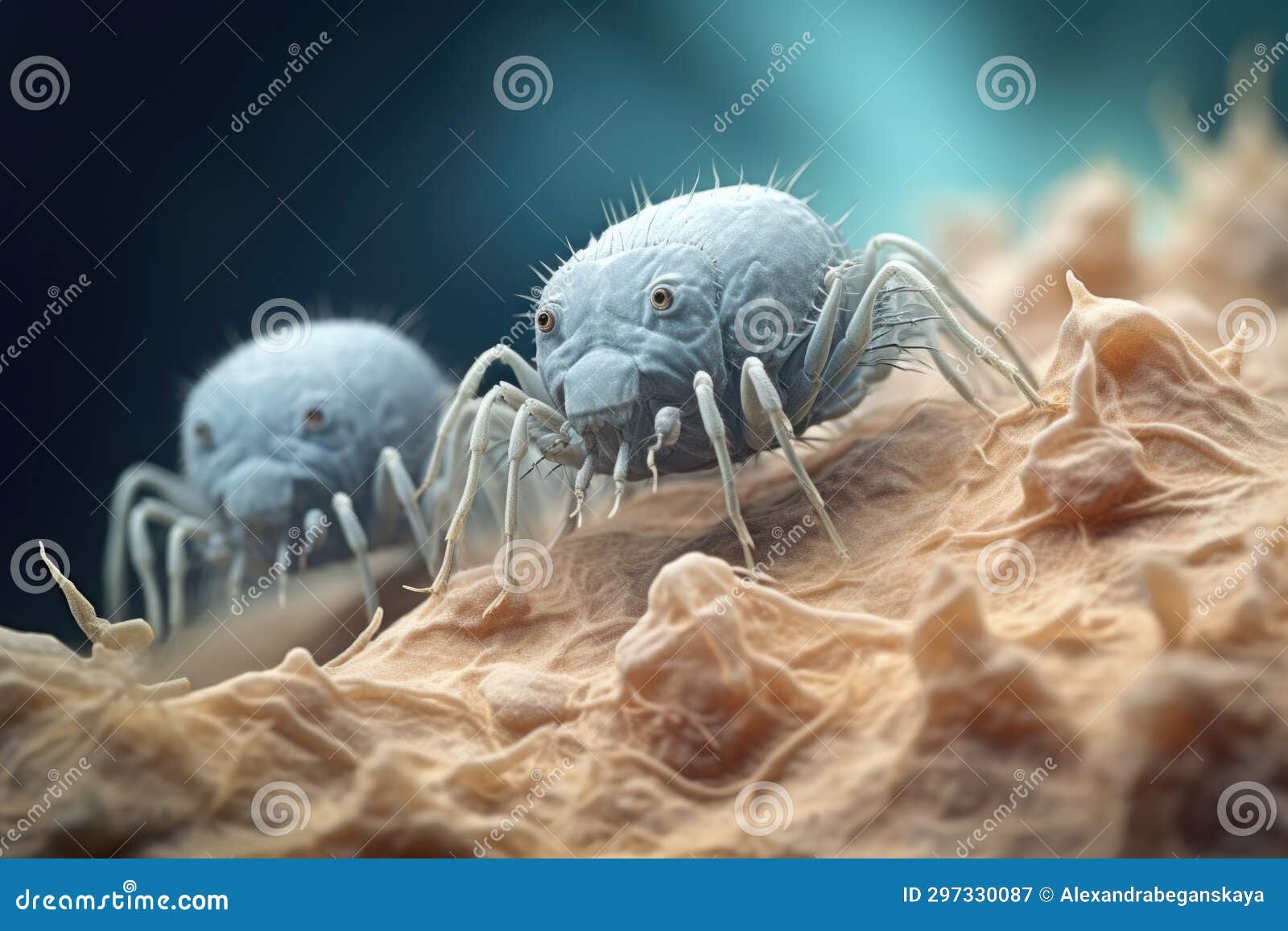 Dust Mite Under the Microscope Stock Illustration - Illustration of ...
