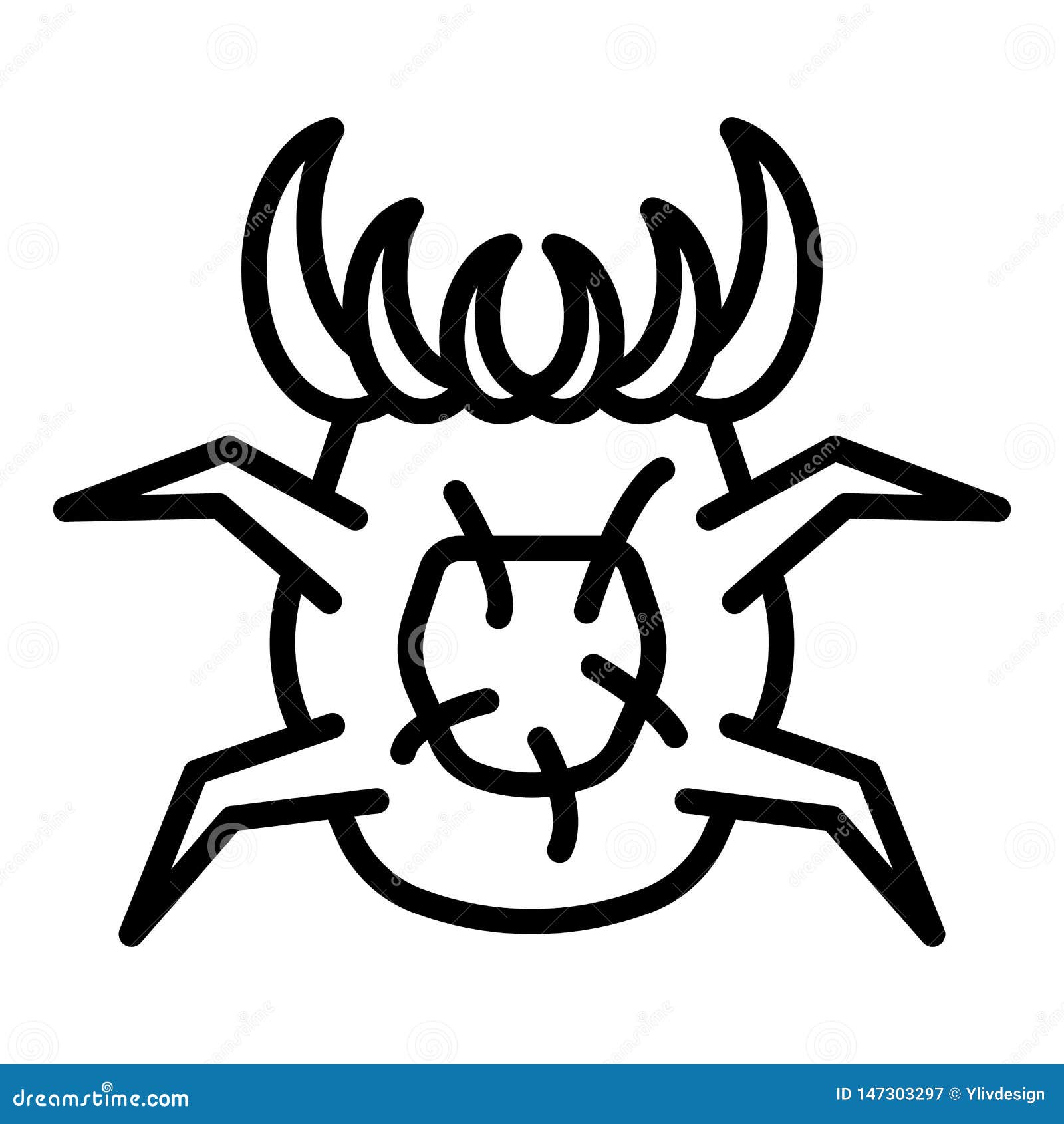 Mite Red Icon, Insect And Parasite Symbol Cartoon Vector ...