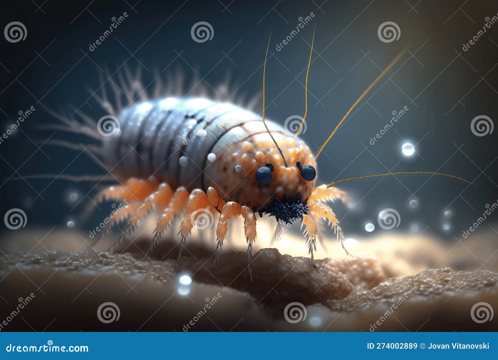 Dust Mite Magnified through an Electron Microscope Created by ...