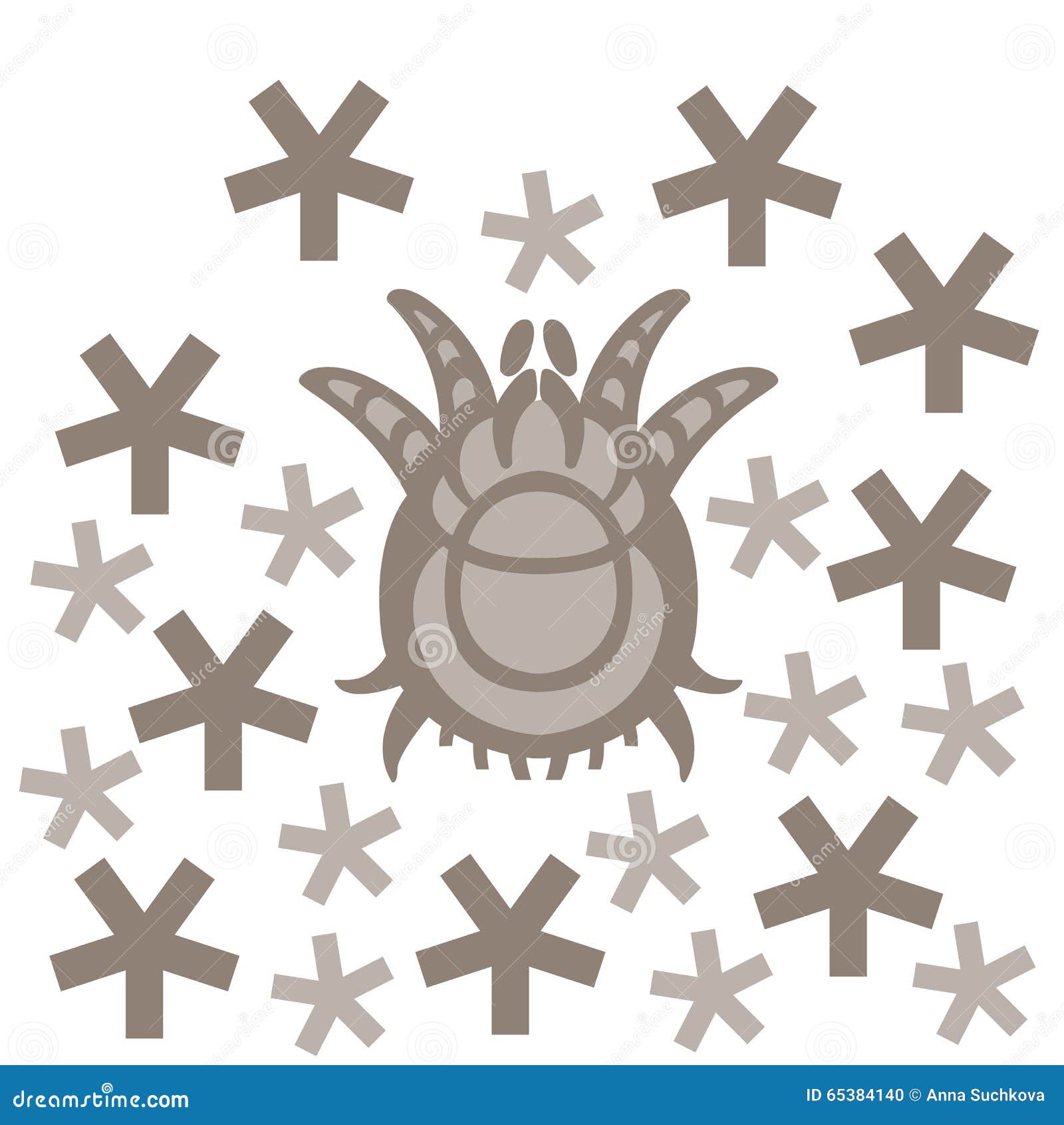 Dust Mite Vector Illustration Stock Vector - Illustration of background ...