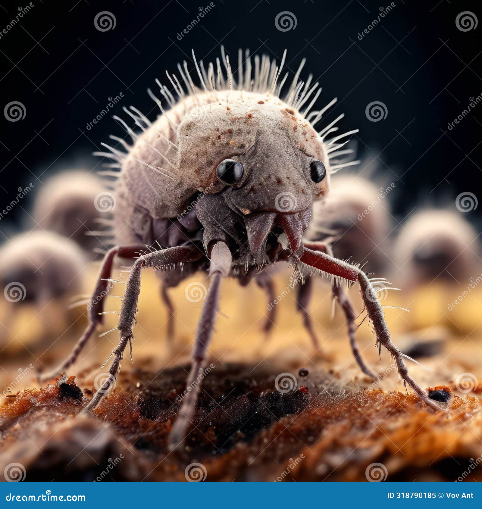 Dust Mites Tiny Creatures That Thrive In The Microscopic World Royalty ...