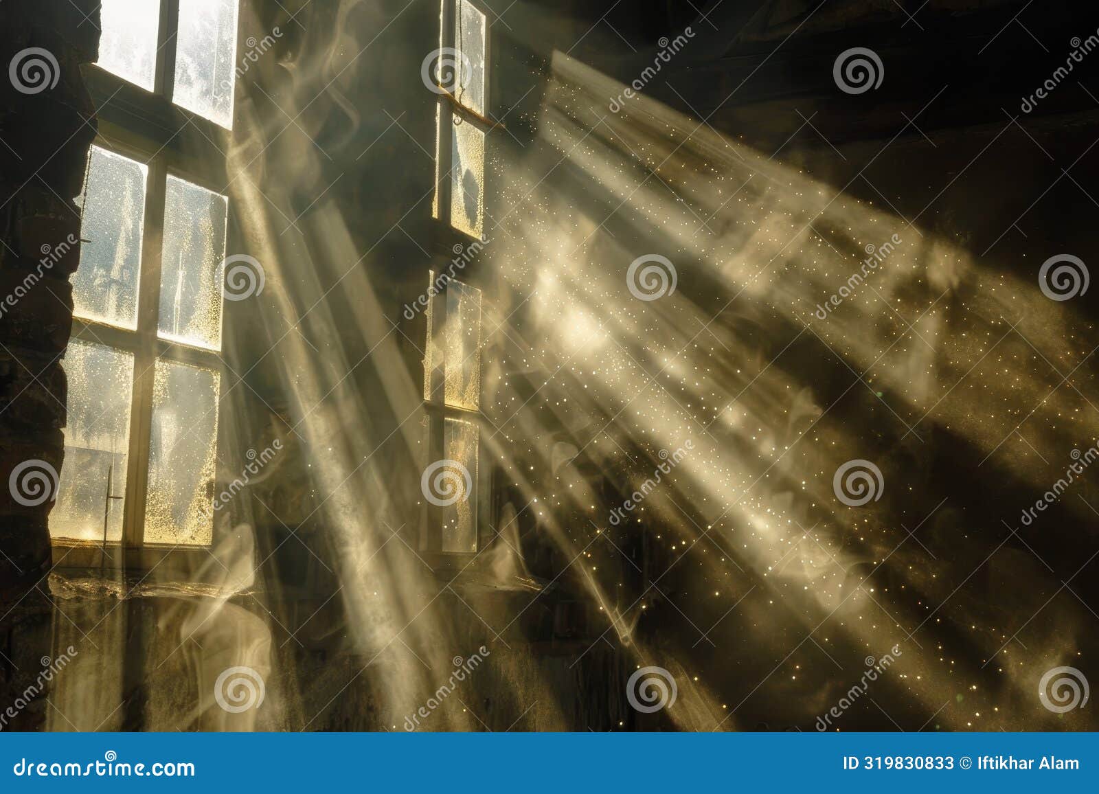 Dust Motes With A Wispy Quality, Like Tiny Tendrils Floating I Stock ...