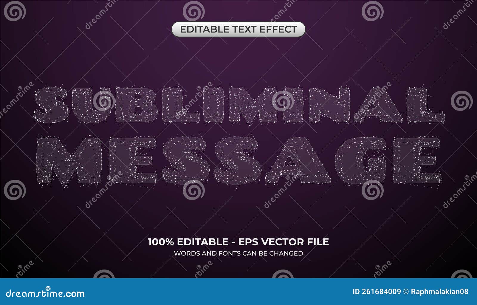 Dust Particle Text Effect. Editable Subliminal Message Text Effect ...