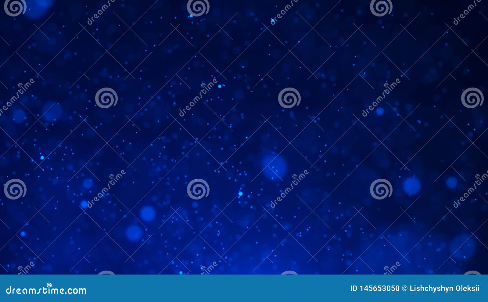Dust Particles. Abstract Blue Background of Particles. Cosmic Galaxy ...