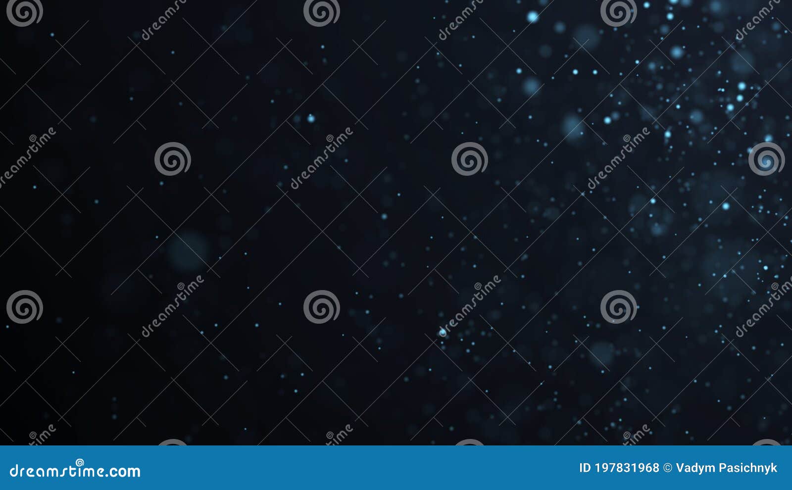 Dust Particles. Abstract Black Background of Particles. Futuristic ...