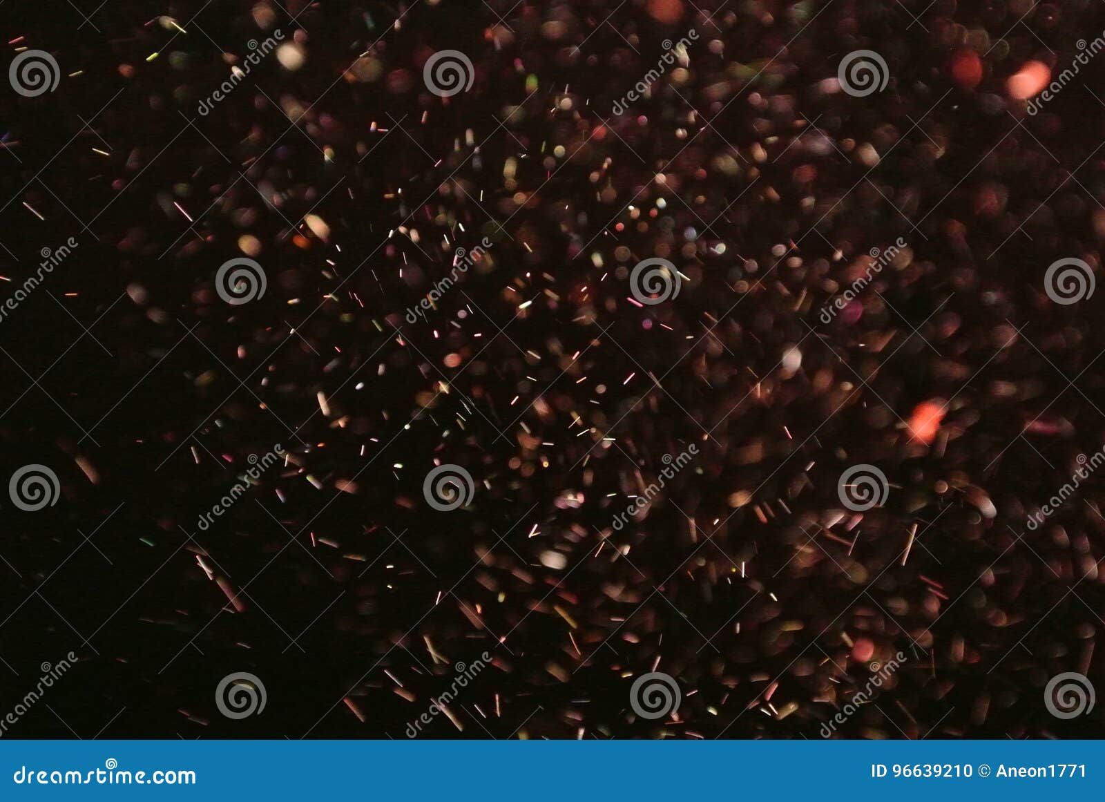 Dust Particles Falling On Black Background, Macro. Dust Particles Fly ...