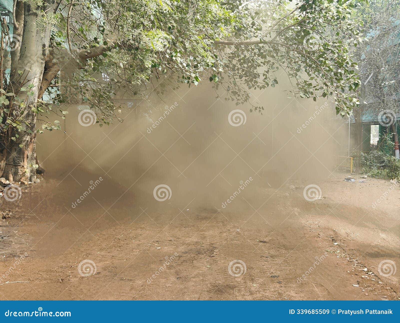 Dust Particles in the Air at a Construction Site, Environment Polution ...
