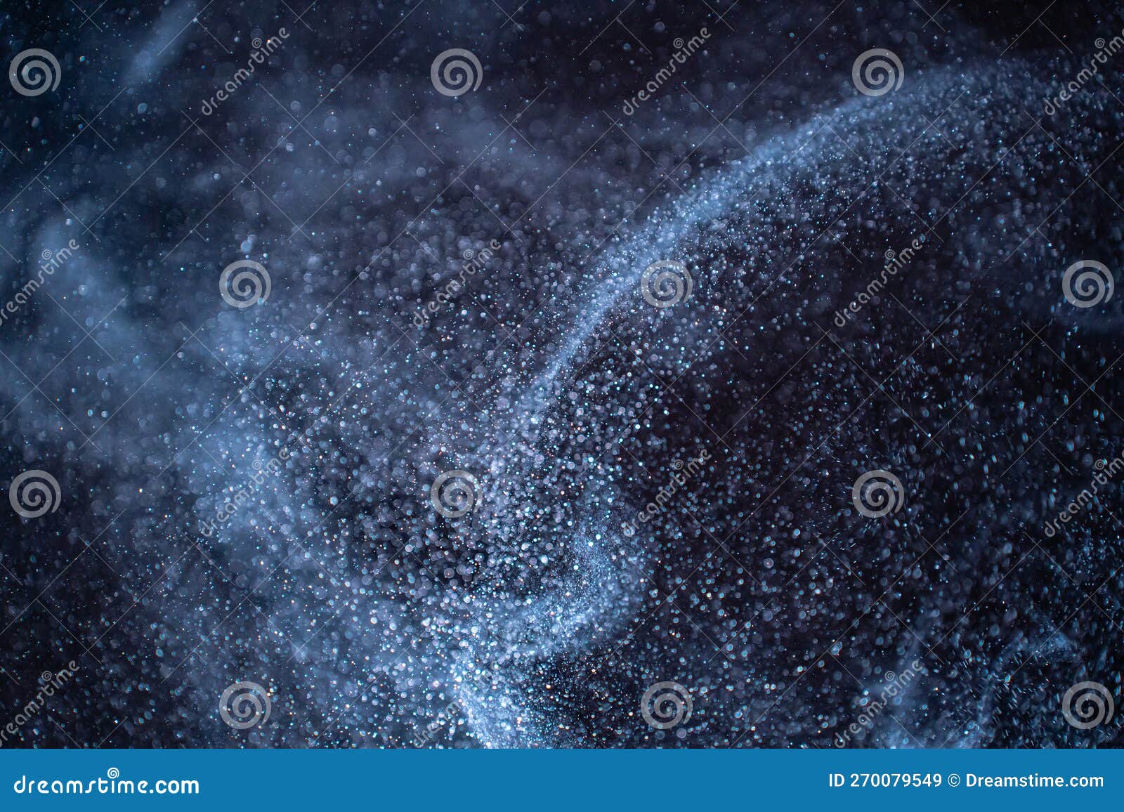 Dust Particles Cloud Generating Abstract Shape on Black Background with ...