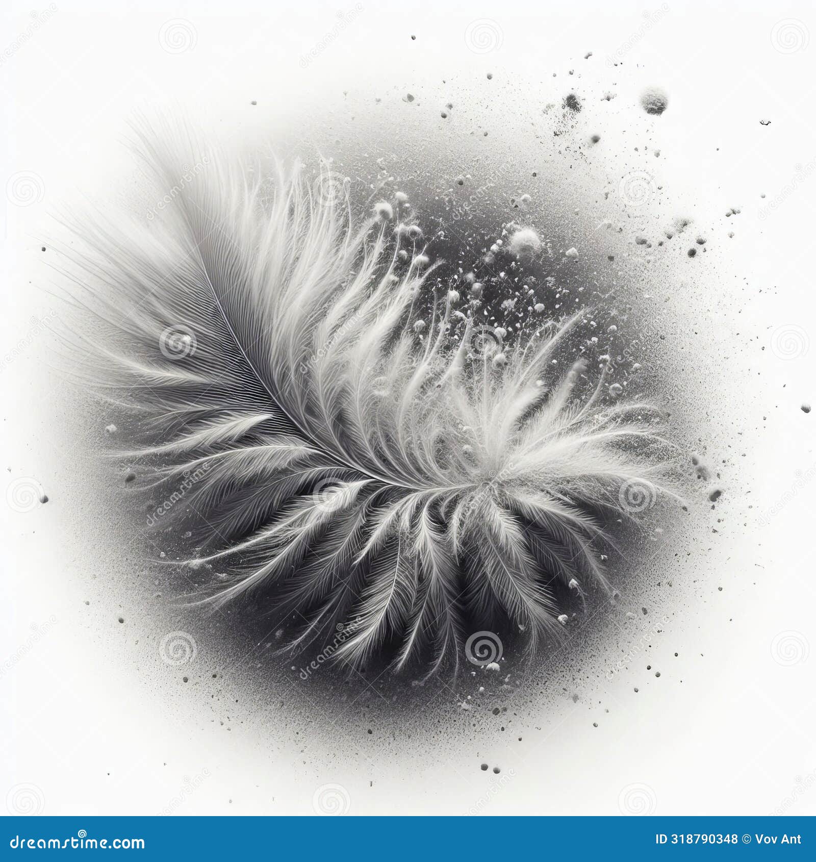 Dust Particles with a Feathery Appearance, Light and Delicate I Stock ...