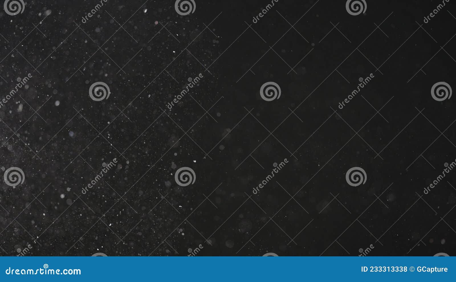 Dust Particles Float in Neutral Light on Black Background Stock Photo ...