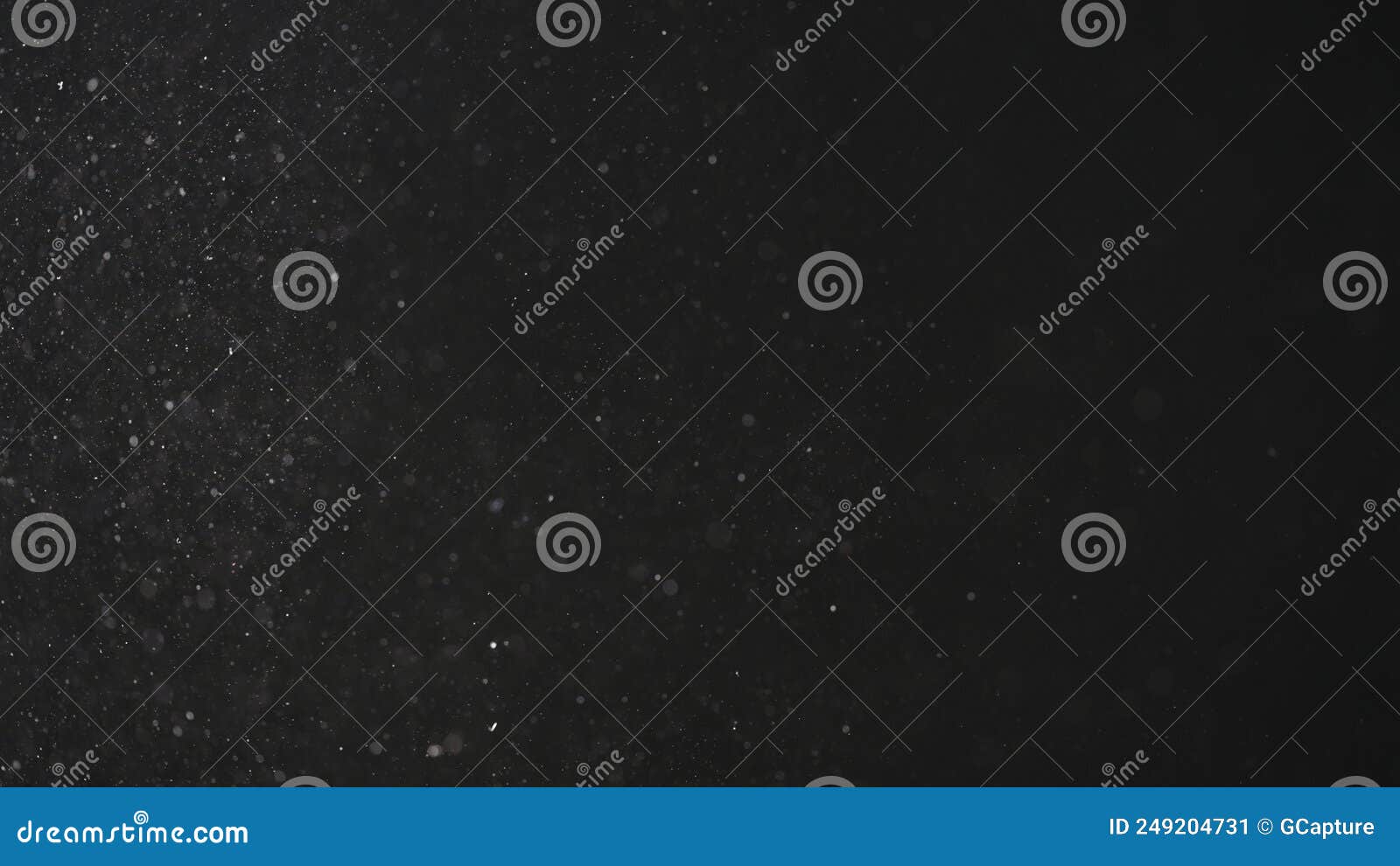 Dust Particles Float in Neutral Light on Black Background Stock Image ...