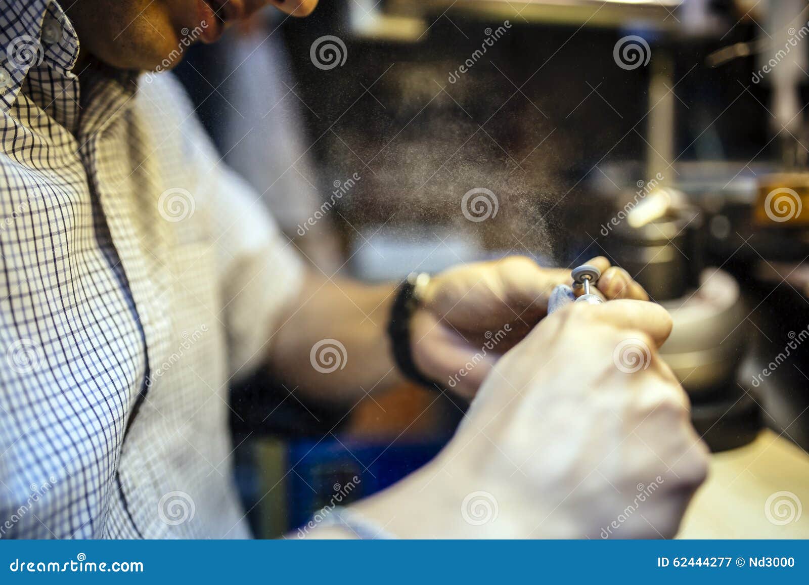 Dust Particles Flying Around during Work Stock Image - Image of ...