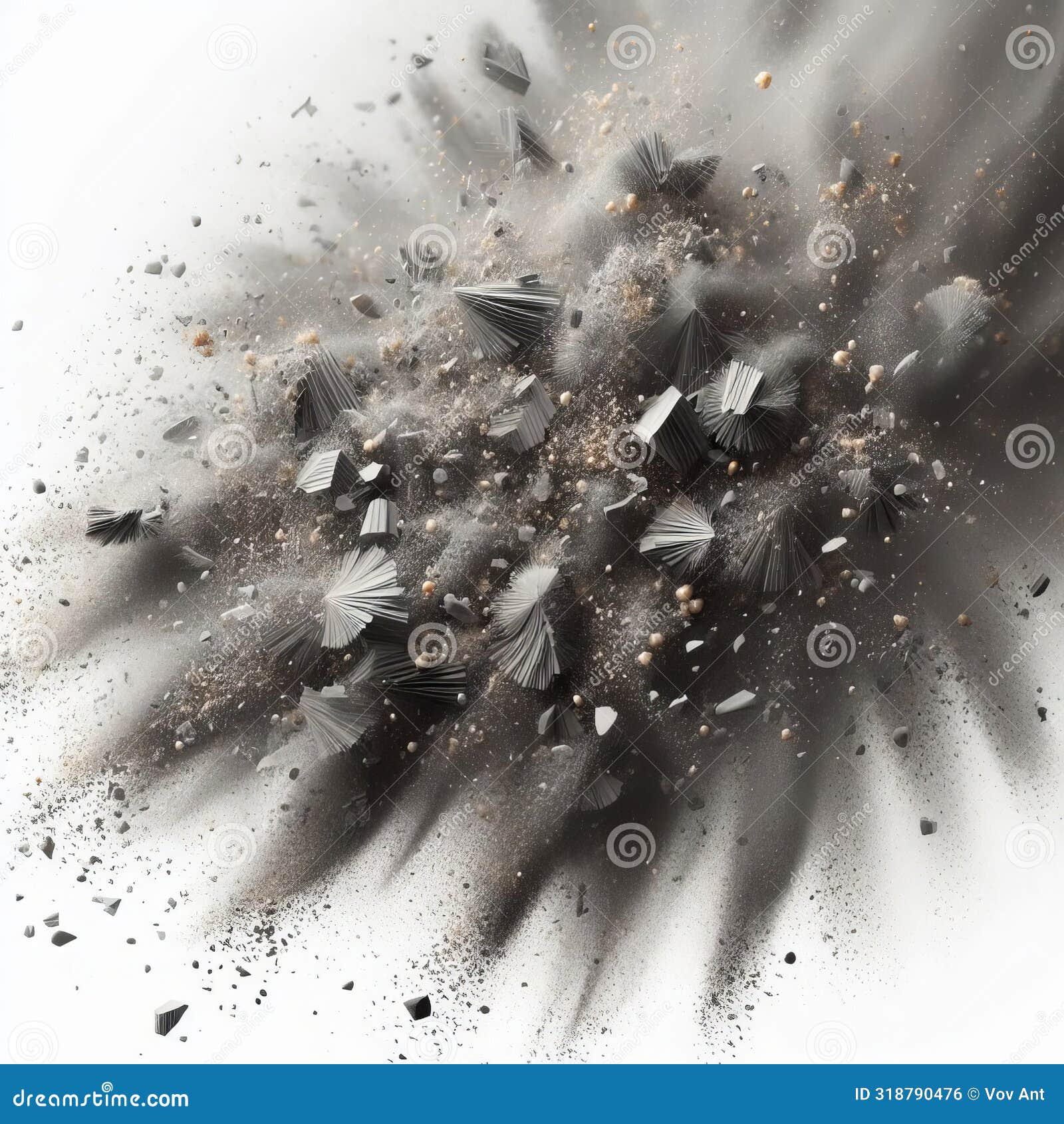 Dust Particles with Irregular Shapes, Resembling Tiny Shards O Stock ...