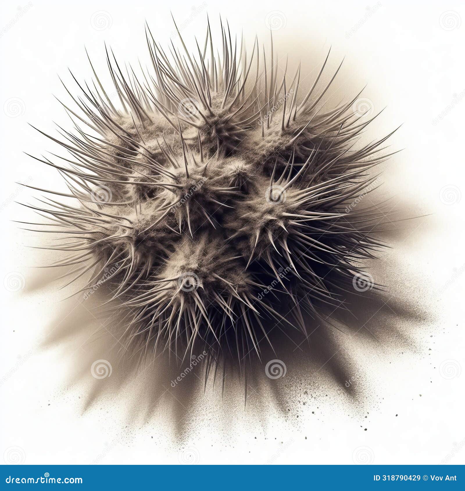 Dust Particles with a Spiky Texture, Resembling Tiny Thorns, is Stock ...