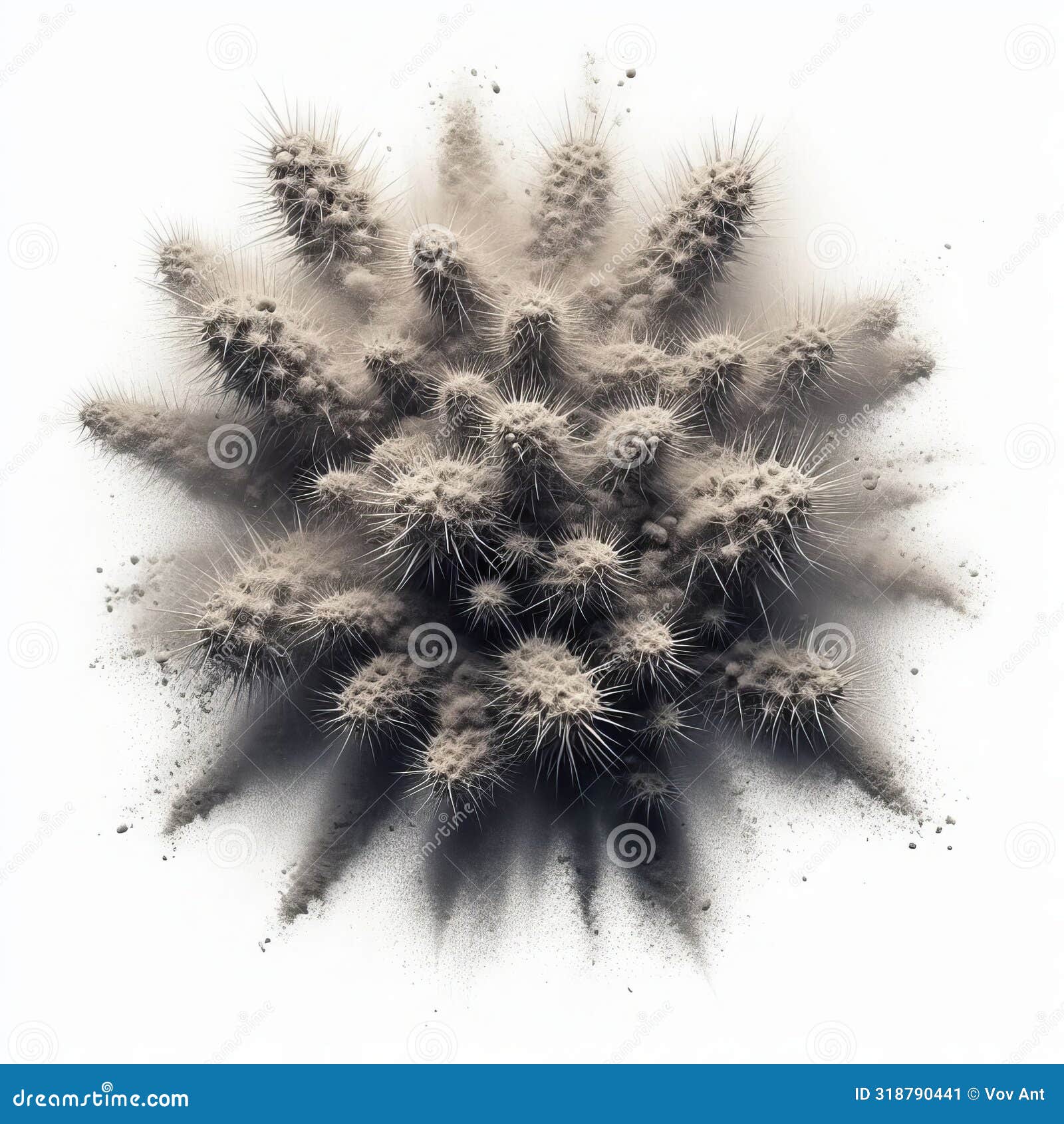 Dust Particles with a Spiky Texture, Resembling Tiny Thorns, is Stock ...