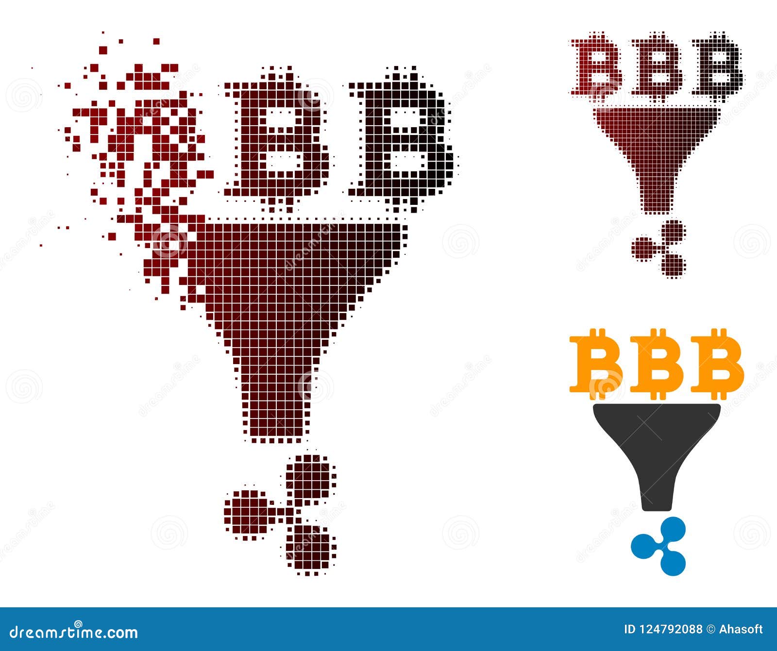 Dust Pixel Halftone Bitcoin Ripple Conversion Filter Icon Stock Vector ... Dust Pixel Halftone Bitcoin Ripple Conversion Filter Icon Stock Vector ...