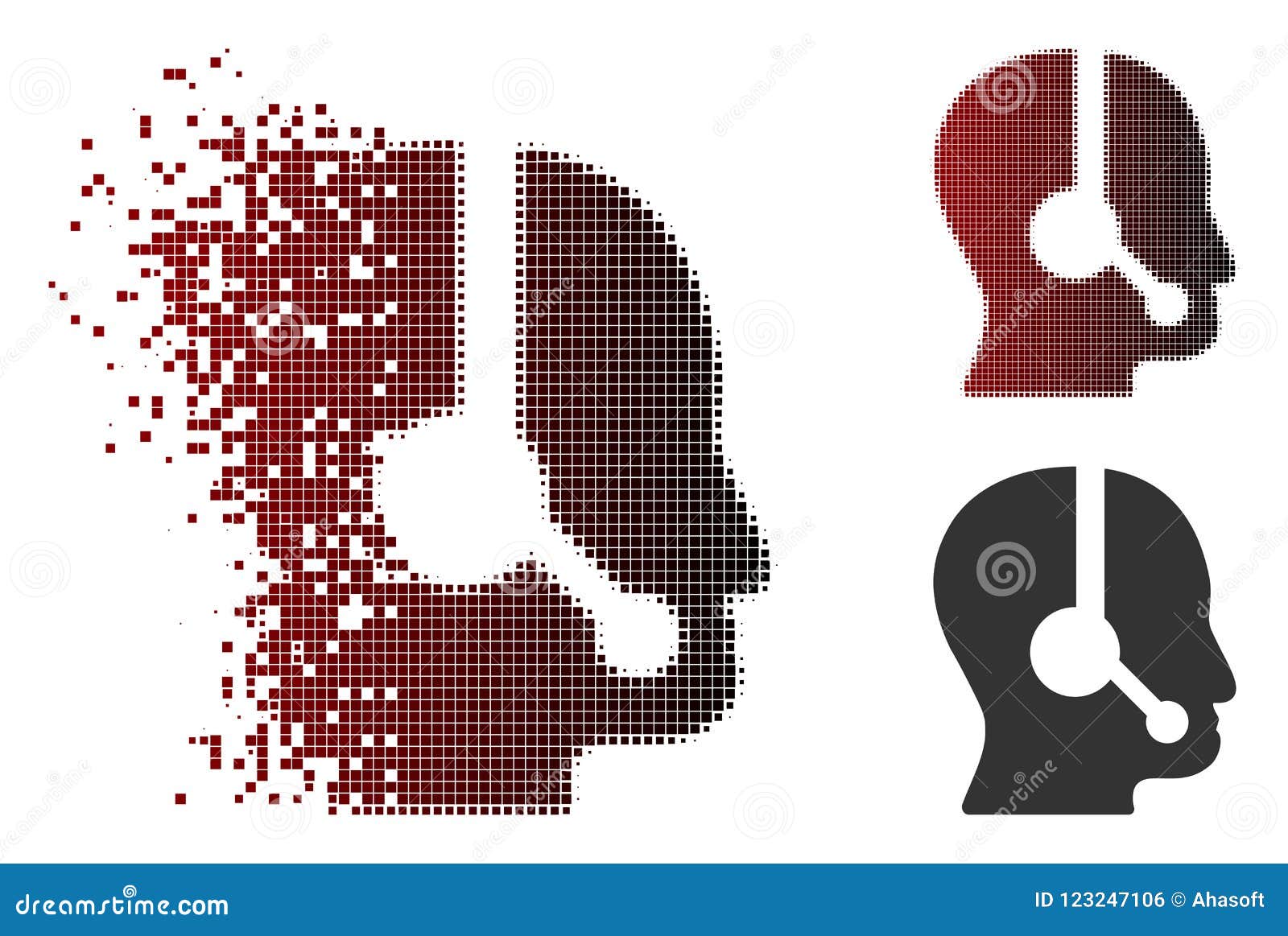 Dust Pixel Halftone Call Center Operator Icon Stock Vector ... Dust Pixel Halftone Call Center Operator Icon Stock Vector ...
