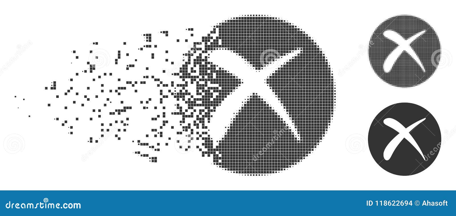 Dust Pixel Halftone Delete Icon Stock Vector - Illustration of error ...