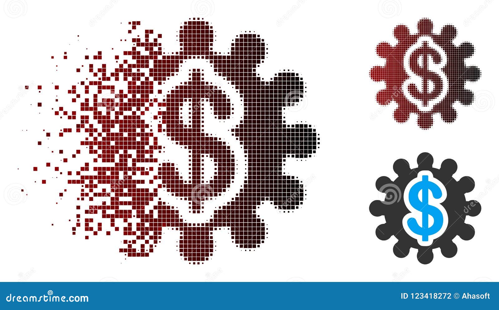 Dust Pixel Halftone Financial Options Gear Icon Stock Vector ... Dust Pixel Halftone Financial Options Gear Icon Stock Vector ...