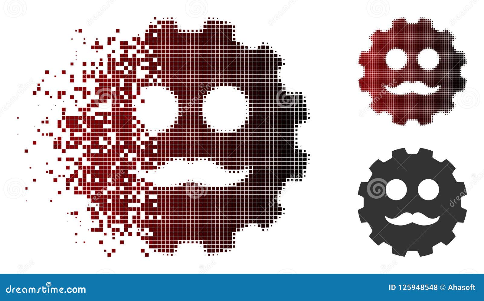 Dust Pixel Halftone Gentleman Smiley Gear Icon Stock Vector ... Dust Pixel Halftone Gentleman Smiley Gear Icon Stock Vector ...