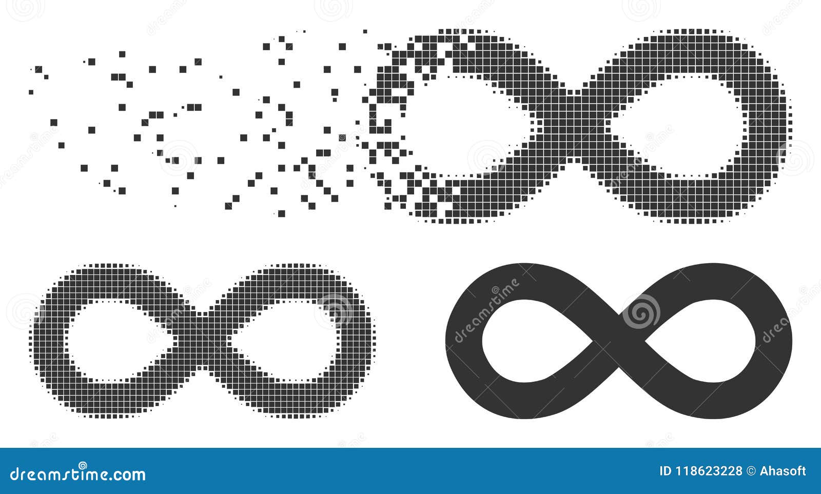Pixel Art Of The Infinity Logo. Cartoon Vector | CartoonDealer.com ...