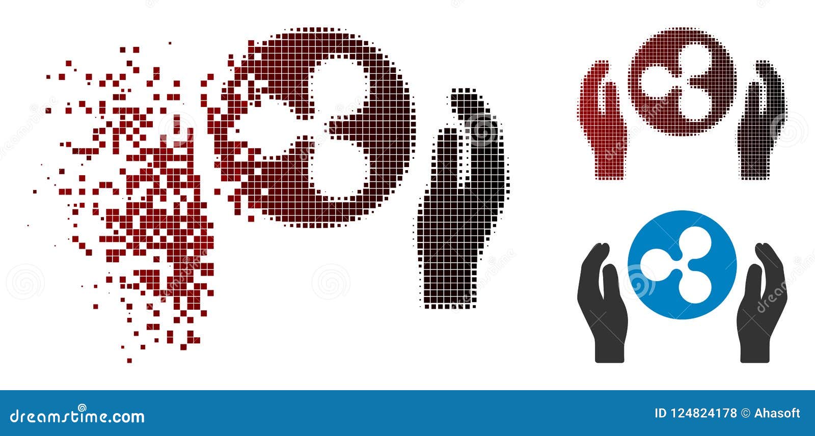 Dust Pixel Halftone Ripple Care Hands Icon Stock Vector - Illustration ... Dust Pixel Halftone Ripple Care Hands Icon Stock Vector - Illustration ...