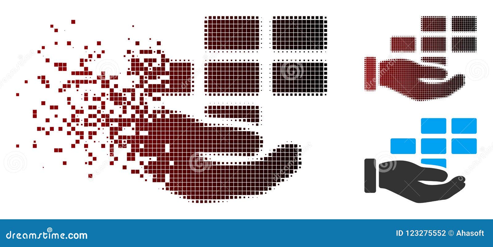 Dust Pixel Halftone Schedule Service Hand Icon Stock Vector ... Dust Pixel Halftone Schedule Service Hand Icon Stock Vector ...