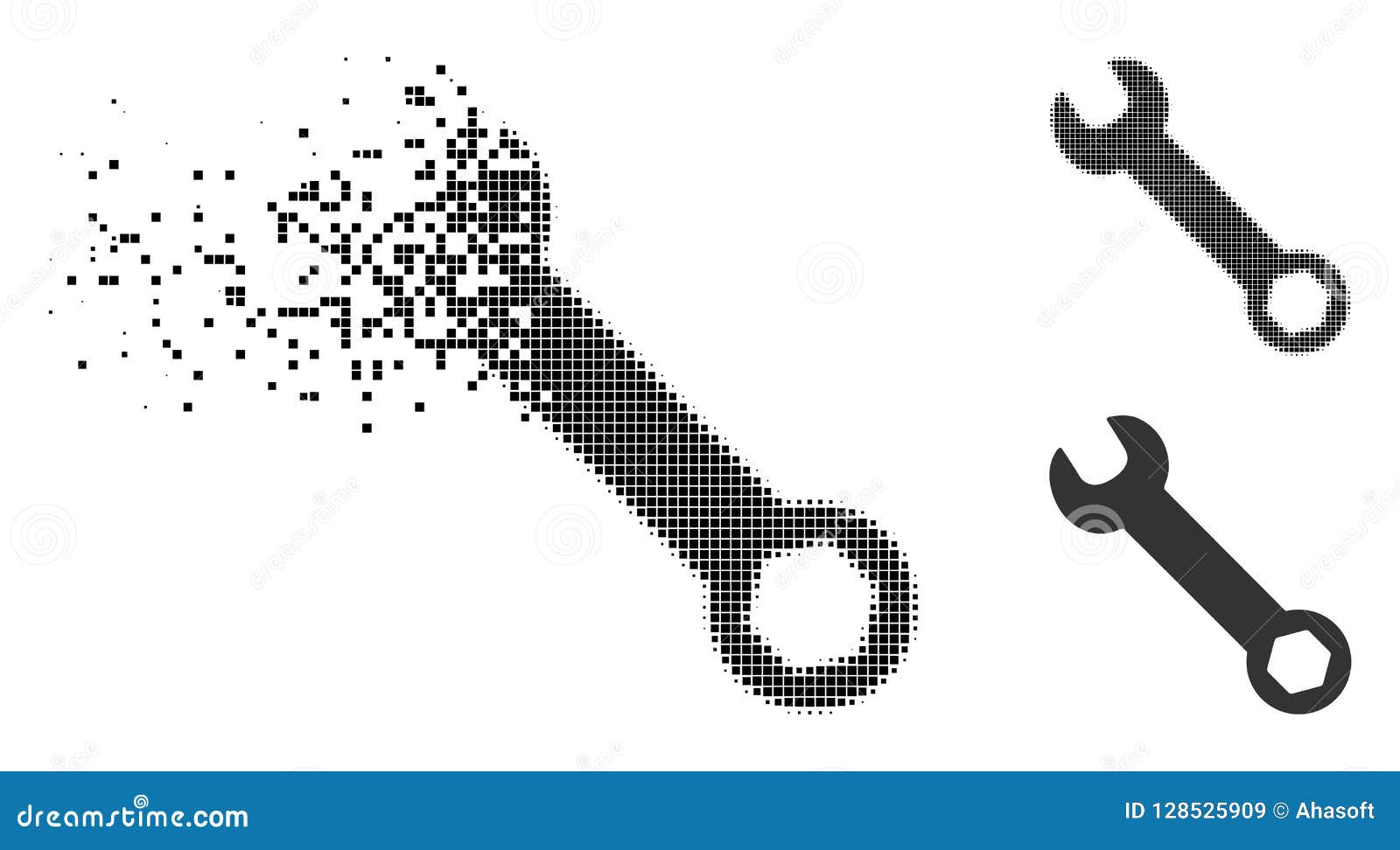 Dust Pixel Halftone Wrench Icon Stock Vector - Illustration of ... Dust Pixel Halftone Wrench Icon Stock Vector - Illustration of ...