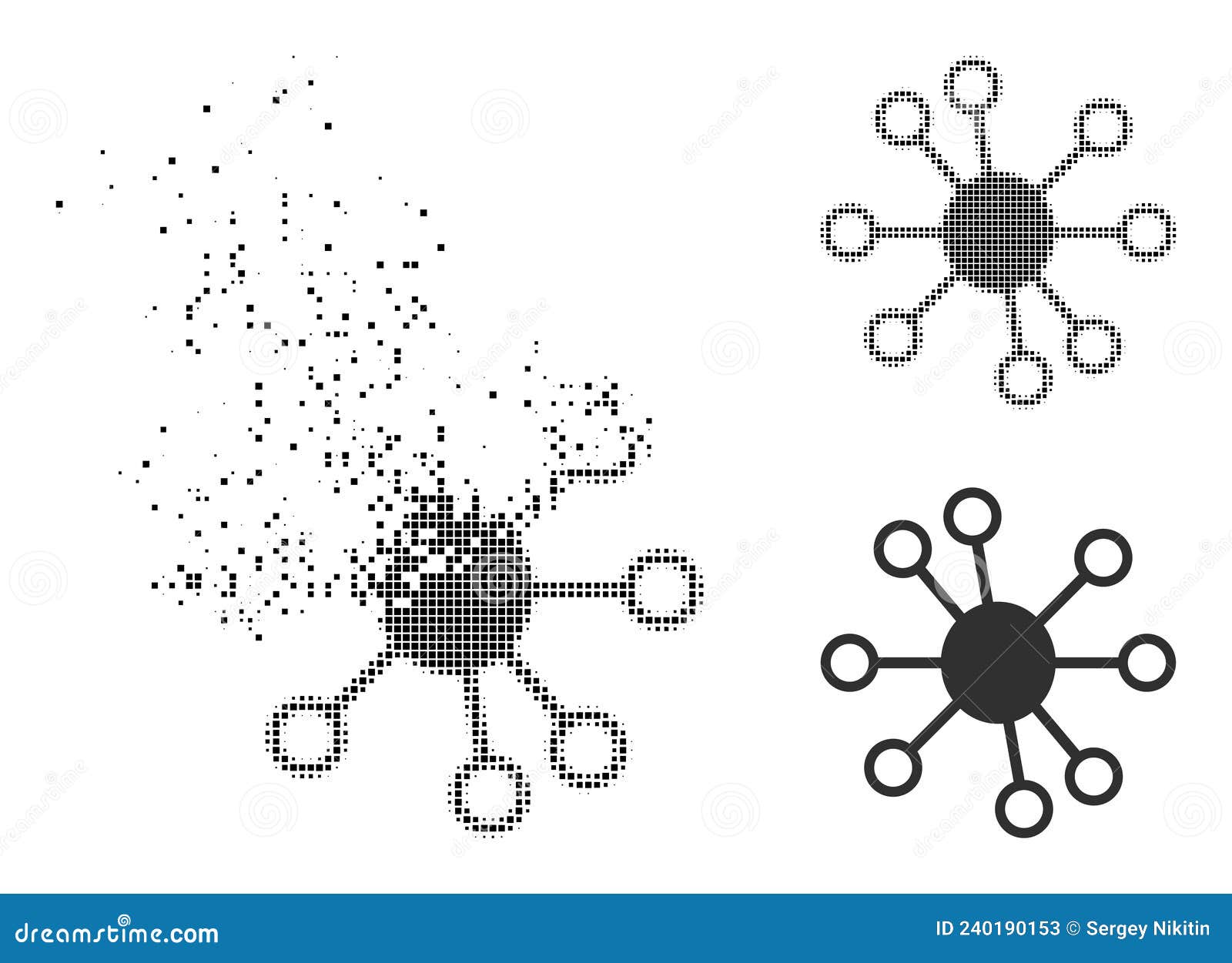 Dust Pixel And Original People Crowd Icon Cartoon Vector ...